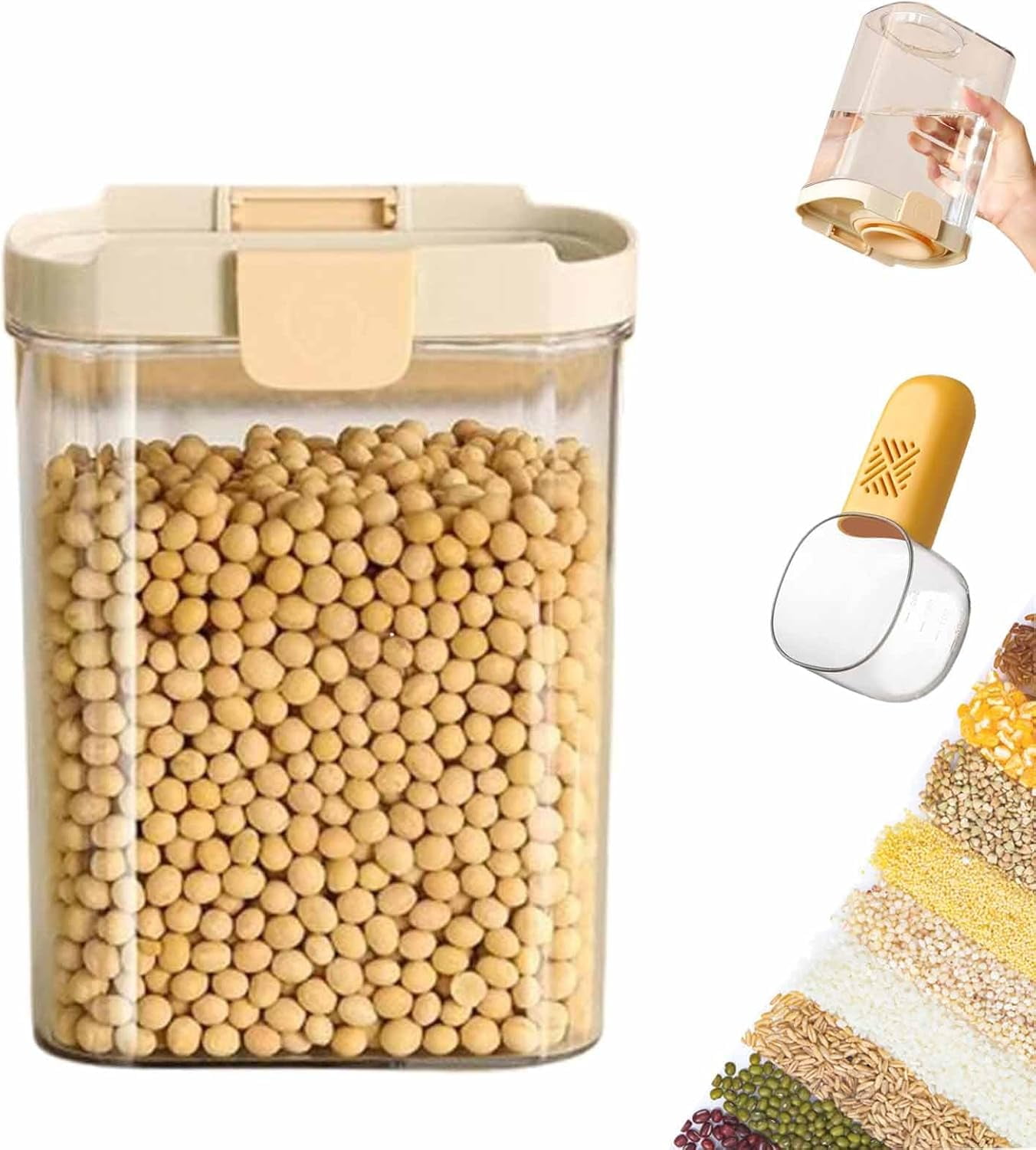 Umckit Push Type Sealed Storage Jar, Scalable Airtight Food Storage ...