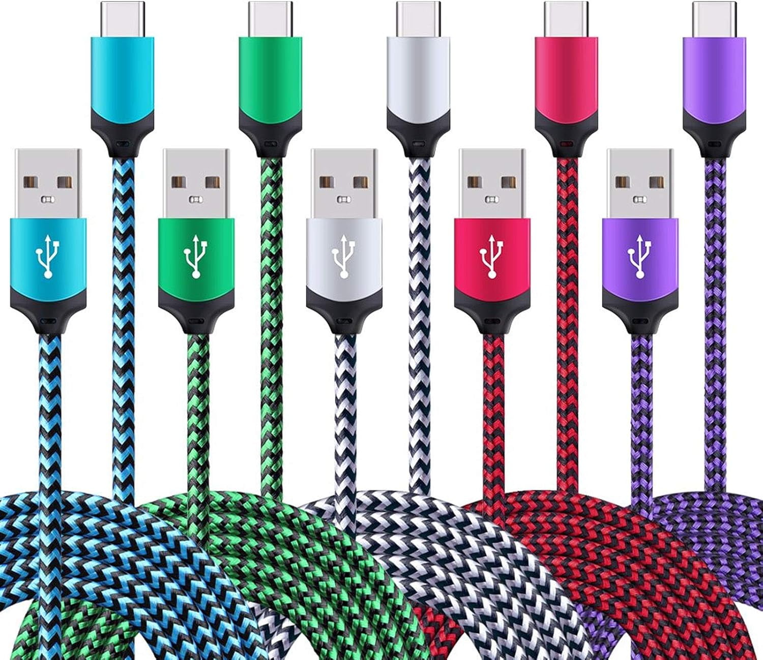 UmeFone 5Pack 6Ft Fast Usb Type C Cable Phone Charger Cord For Samsung ...