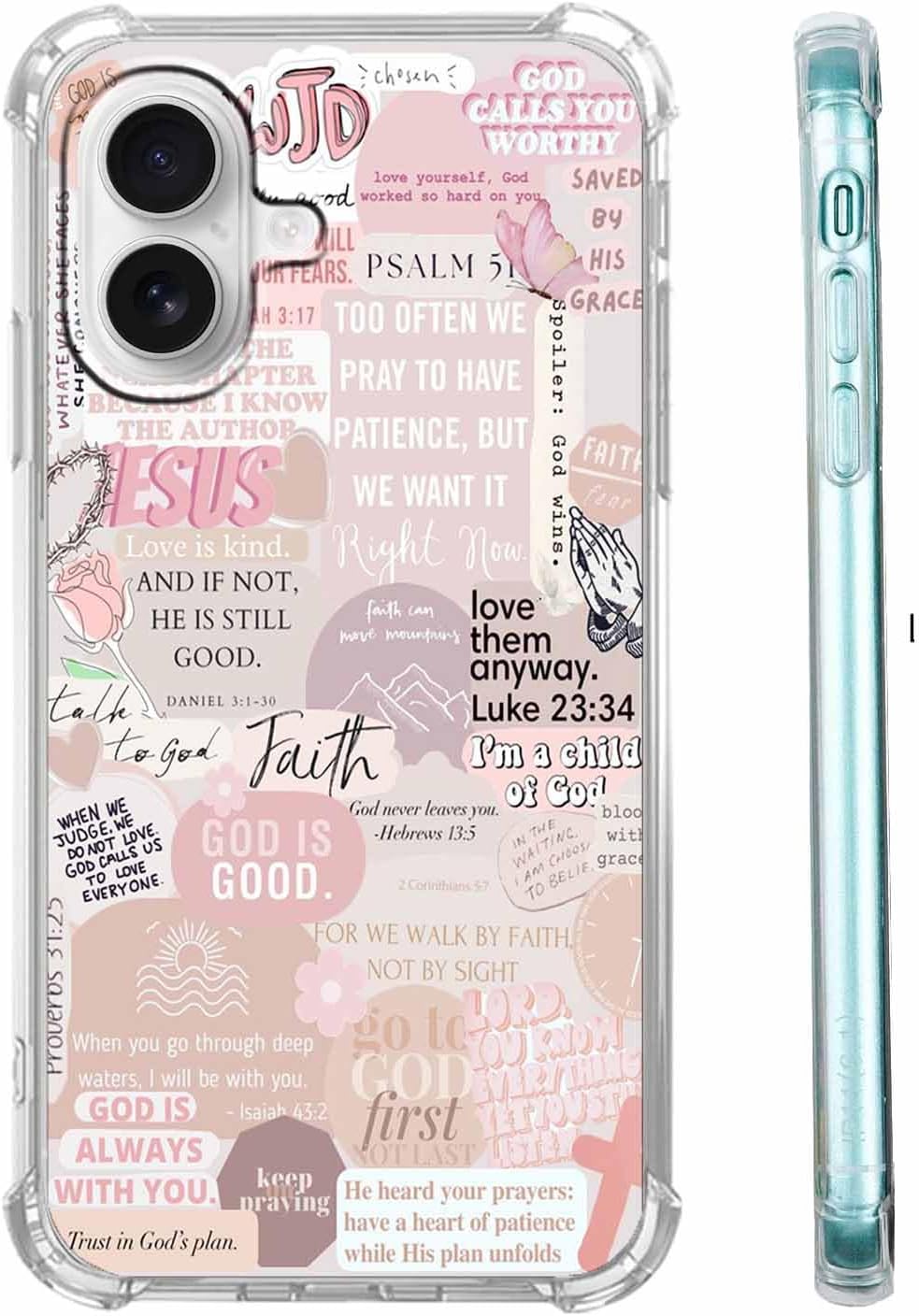 UmeFone Case For Iphone 16 Plus With Christian Design,Jesus Bible Verse ...