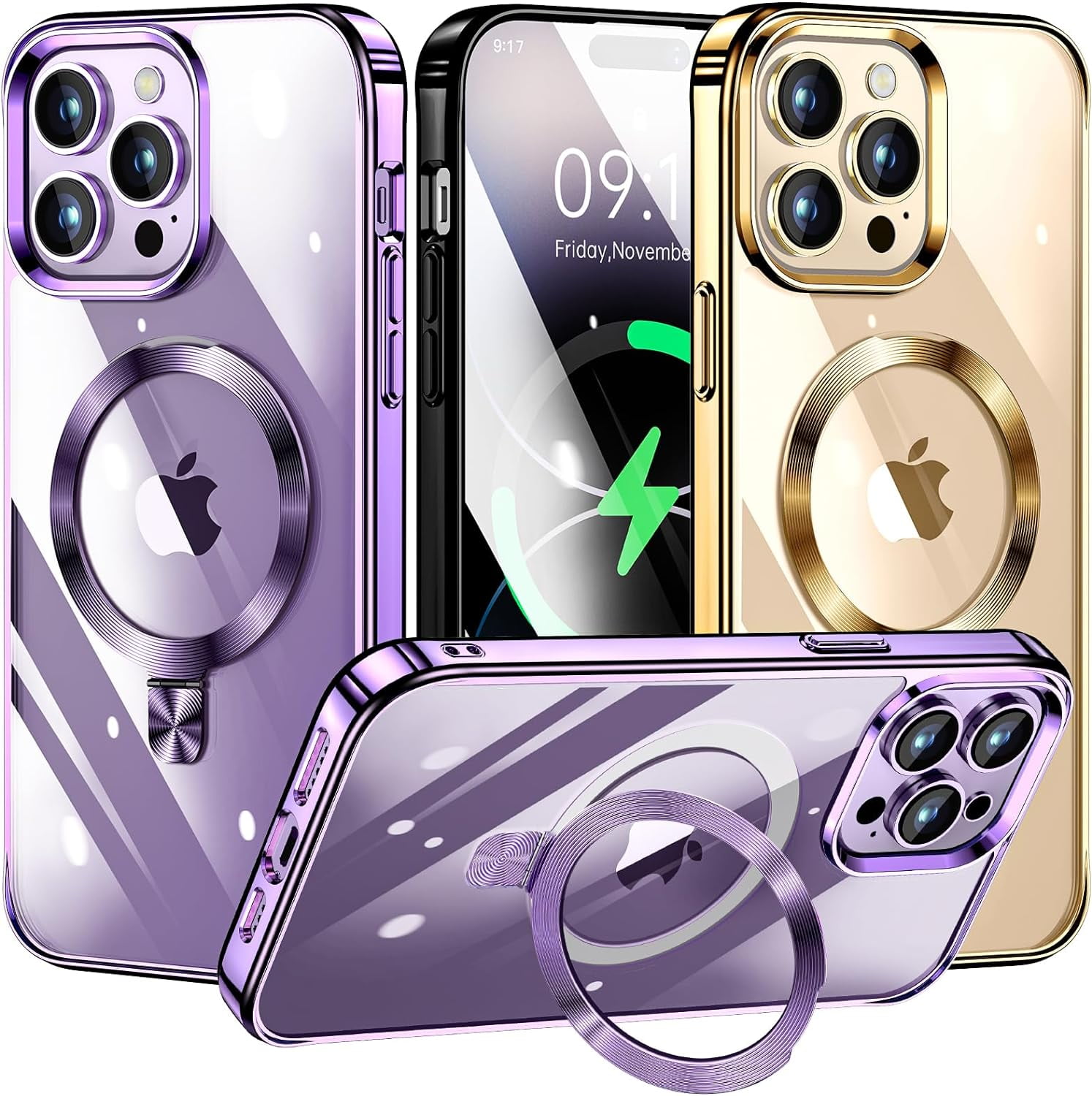 UmeFone [Cd Ring Compatible With Magsafe Invisible Stand]Magnetic For Iphone 14 Pro Max Case ...