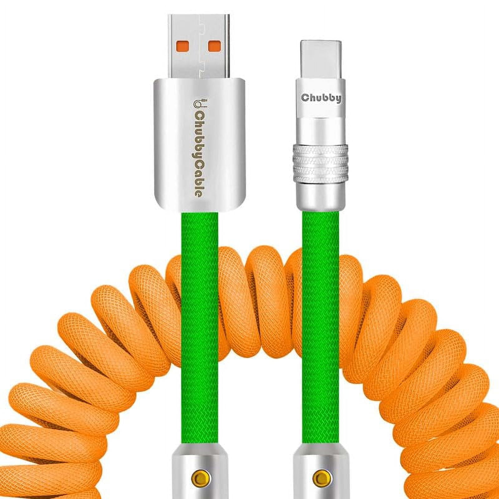 UmeFone Curly Chubby - 240W Coiled Usb C Cable Spring Retractable Fast ...