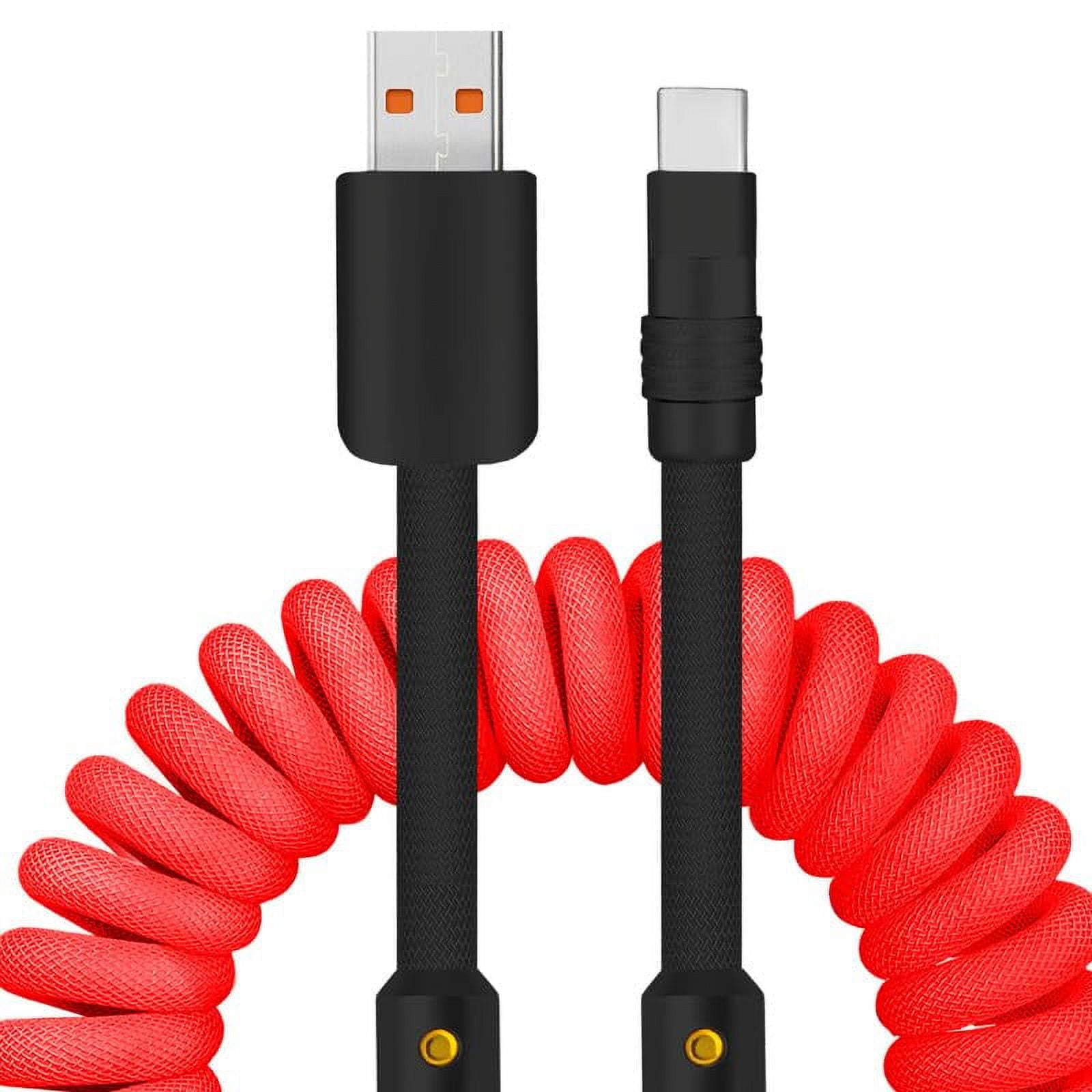 UmeFone Curly Chubby - 240W Coiled Usb C Cable Spring Retractable Fast ...