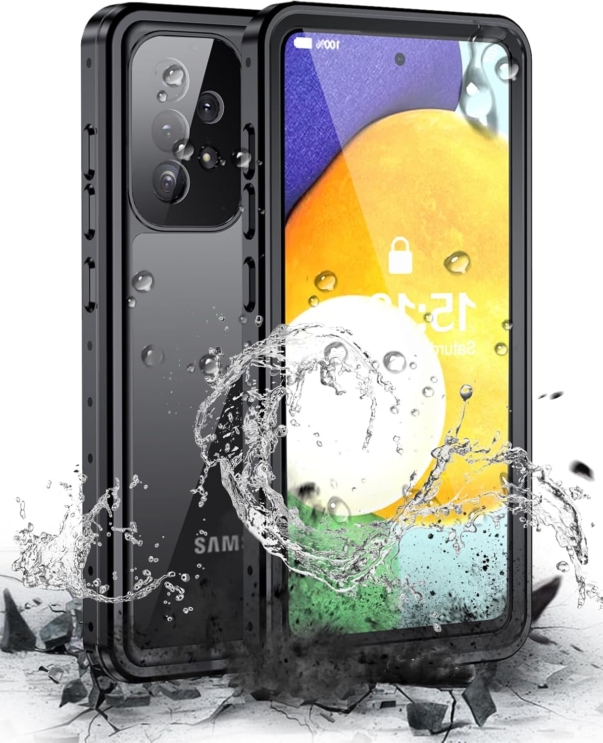 UmeFone Hualele Galaxy A52 5G Case Waterproof, Built In Lens & Screen ...