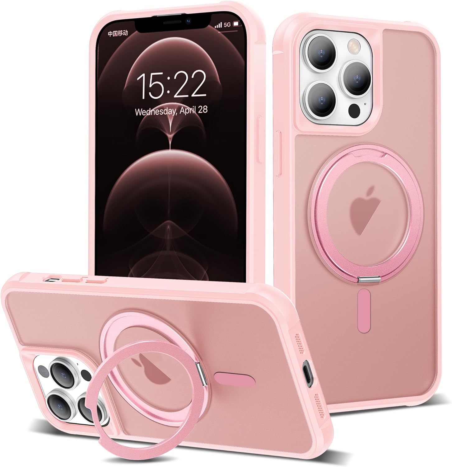 UmeFone For Iphone 12 Pro Max/13 Pro Max Case With 360Rotatable Magnetic Ring Stand & Mag-Safe ...