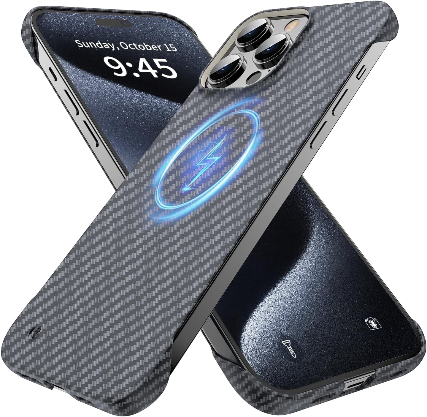 UmeFone Magnetic Ultra-Thin Frosted Soft Touch Skin Borderless Carbon ...