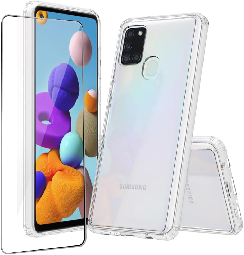 UmeFone For Samsung Galaxy A21S Case Crystal Clear Slim Hard Case Hybrid Shockproof Bumper With ...