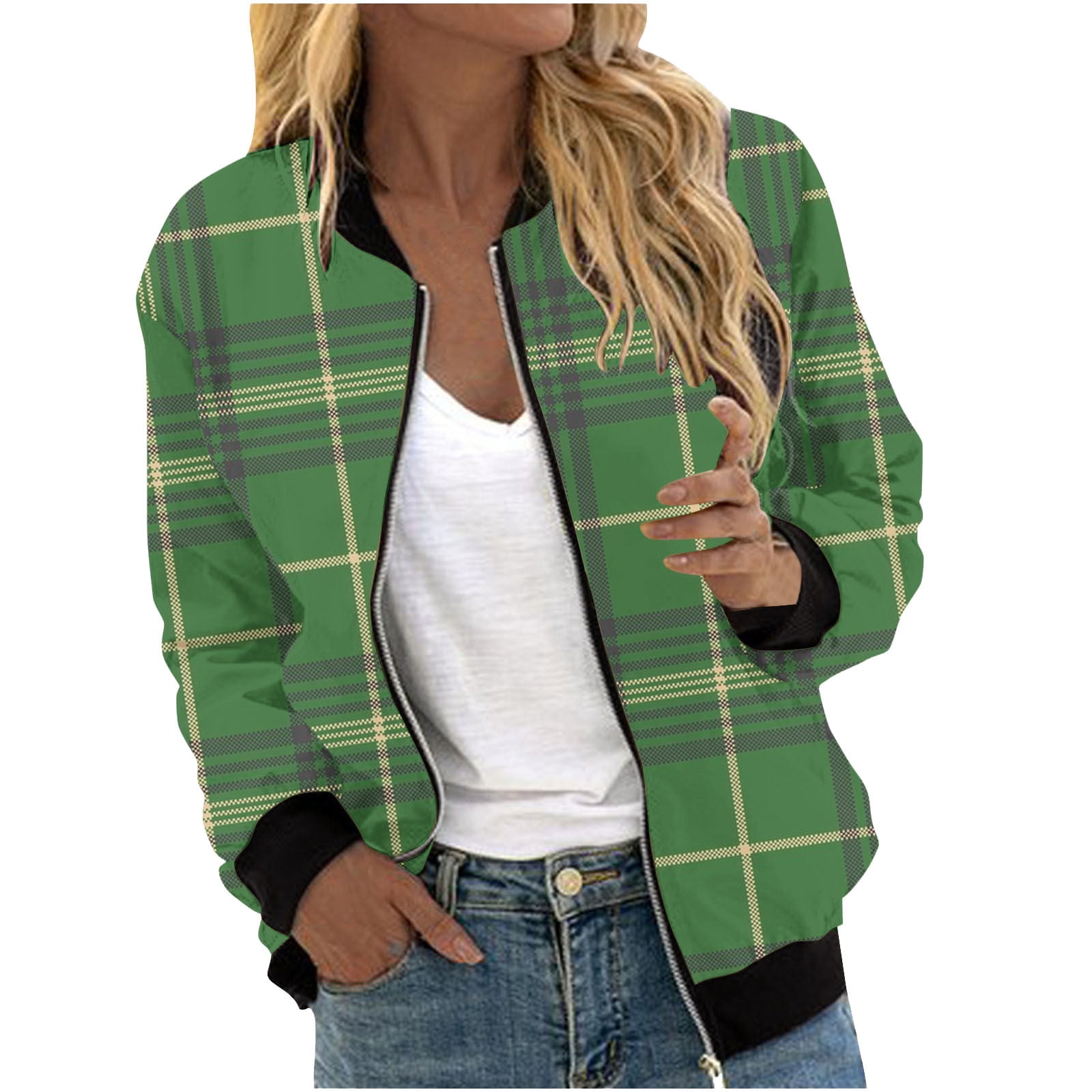Umfun Full Zip Running Track Jacket Round Neck with Hallowen Printed ...