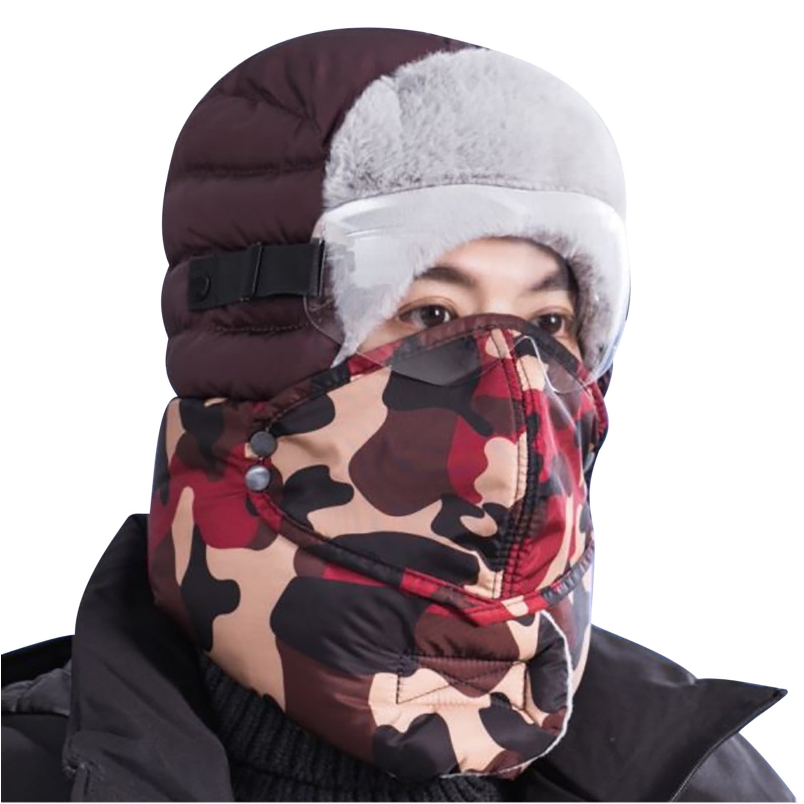 Umfun Ski Mask Cold Weather Face Mask for Men Hunting Hat Windproof ...