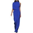 Umfun Women's High Neck Sleeveless Wide Leg Jumpsuit with Cinched Waist ...