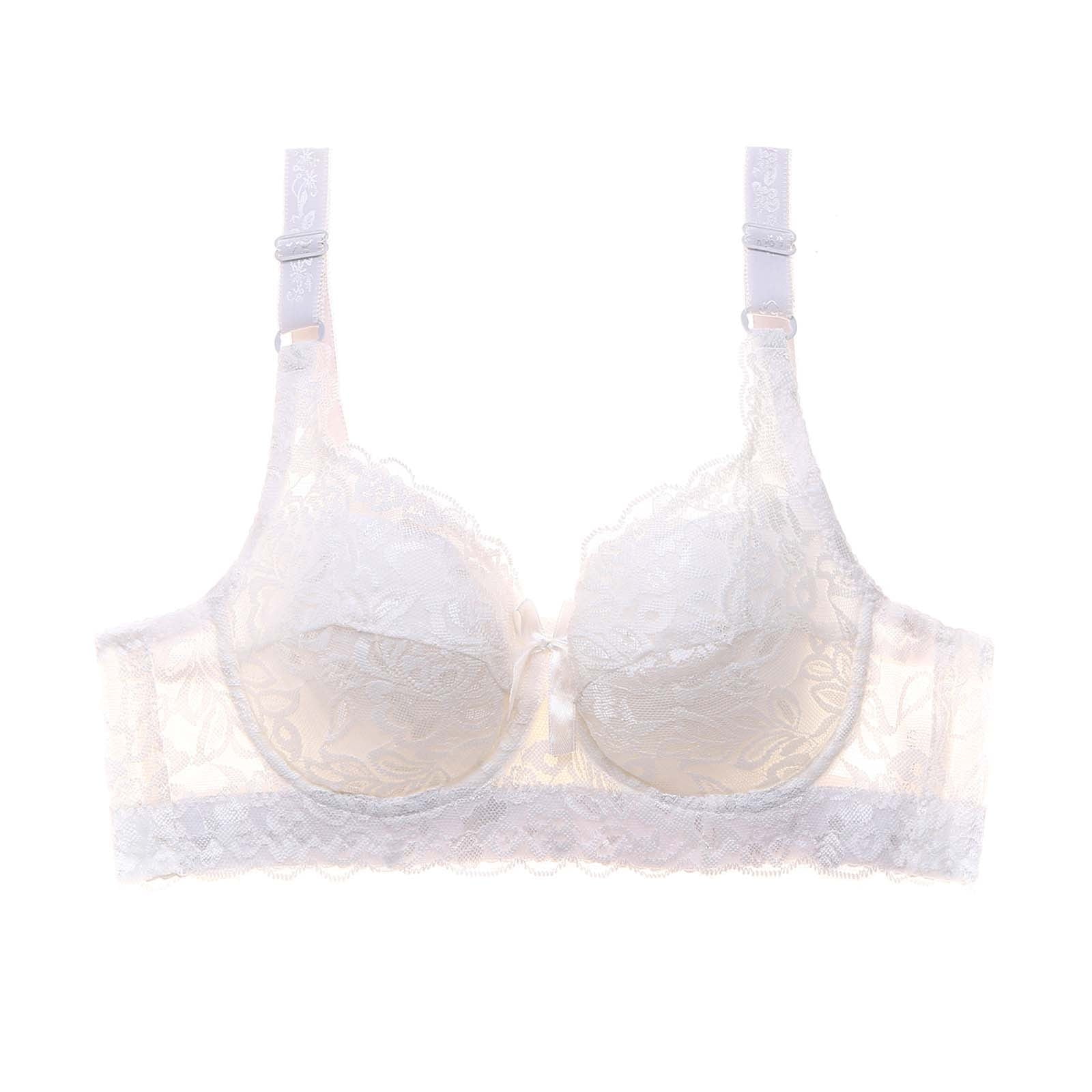 Umfun Women's Lace Bra Underwire Embroidered Unlined Bra Lifting Lace ...
