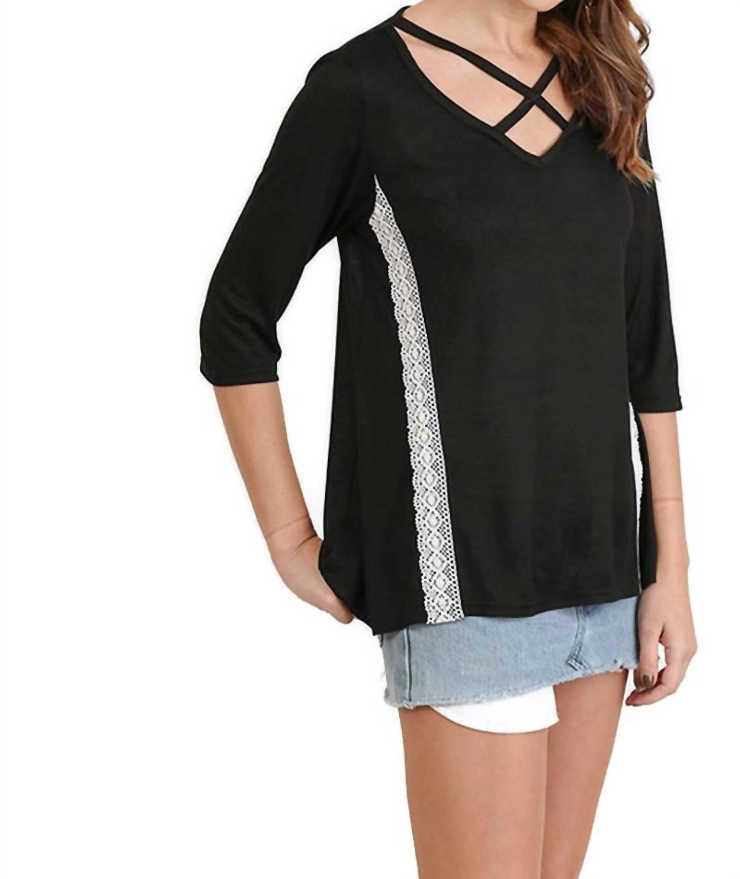 Umgee Criss Cross Crochet Tunic - Walmart.com