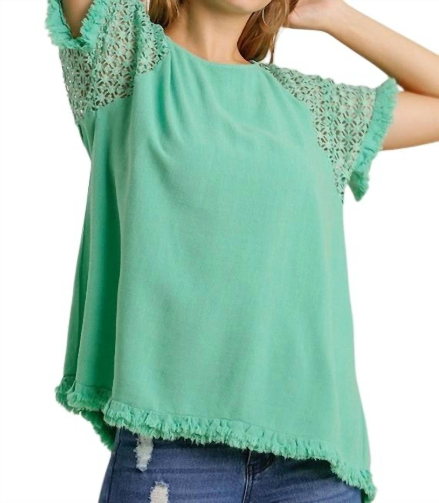 Umgee Crochet Detailed Top - Walmart.com