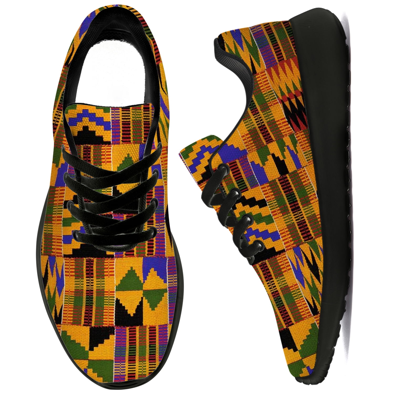Uminder Womens Walking Shoes African Sneakers Black Shoes Size 15.5 ...