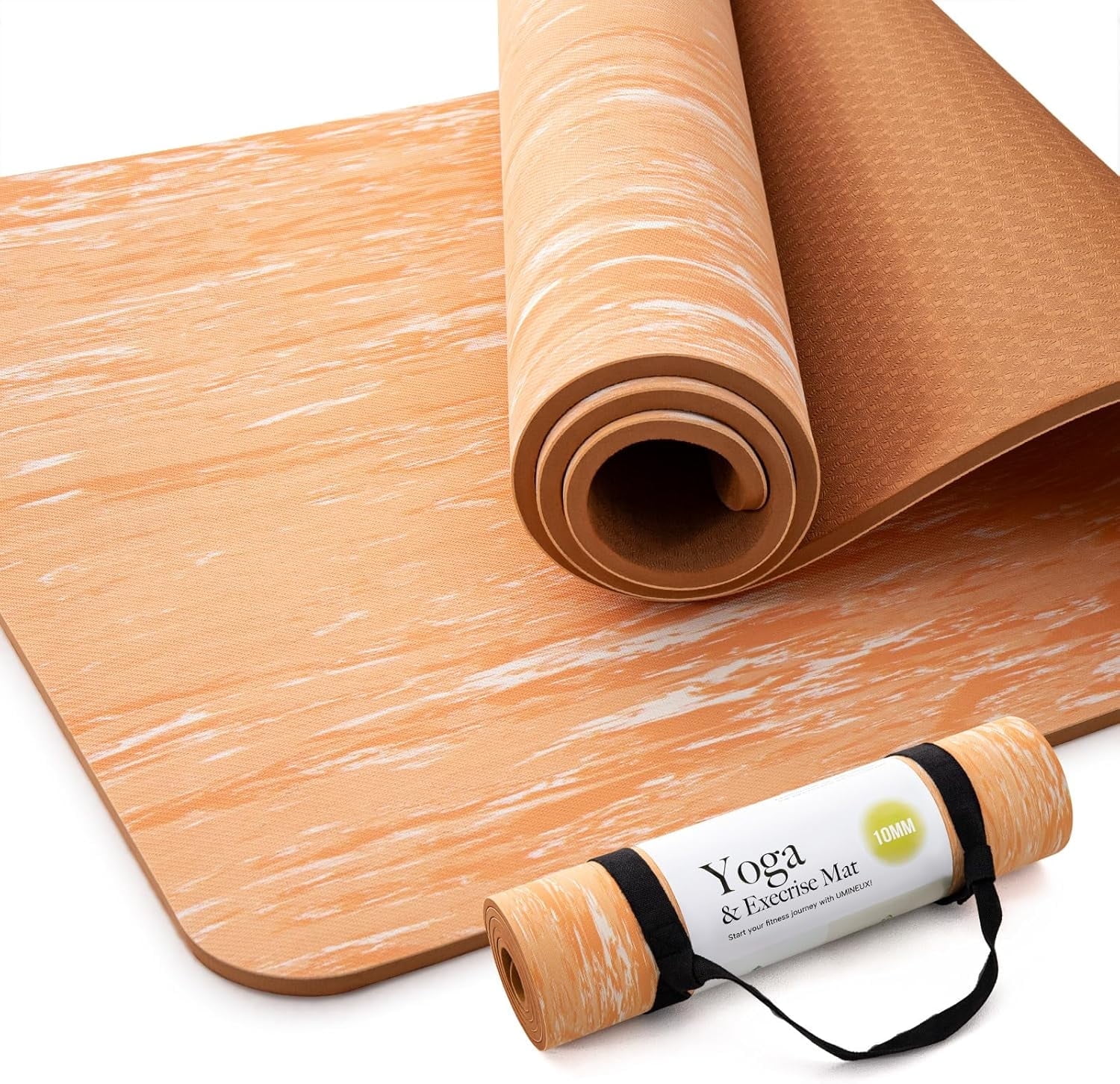 Umineux Extra Thick Yoga Mat, 10MM Non-Slip Exercise Mat for Yoga ...