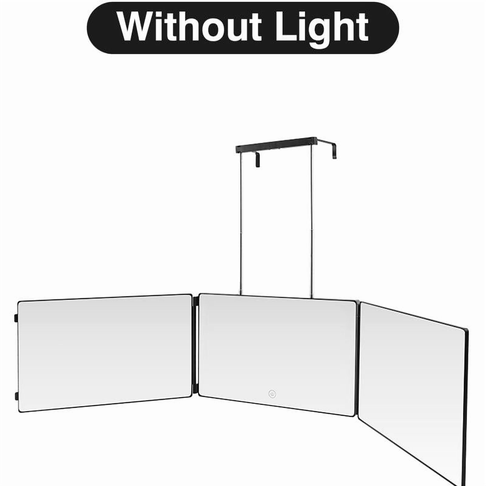 Umitec Adjustable LED Light 3 Way Mirror, Portable Trifold Mirror for ...