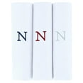 Umo Lorenzo Cotton Boxed Initial Alphabet Handkerchiefs (Pack of 3 ...