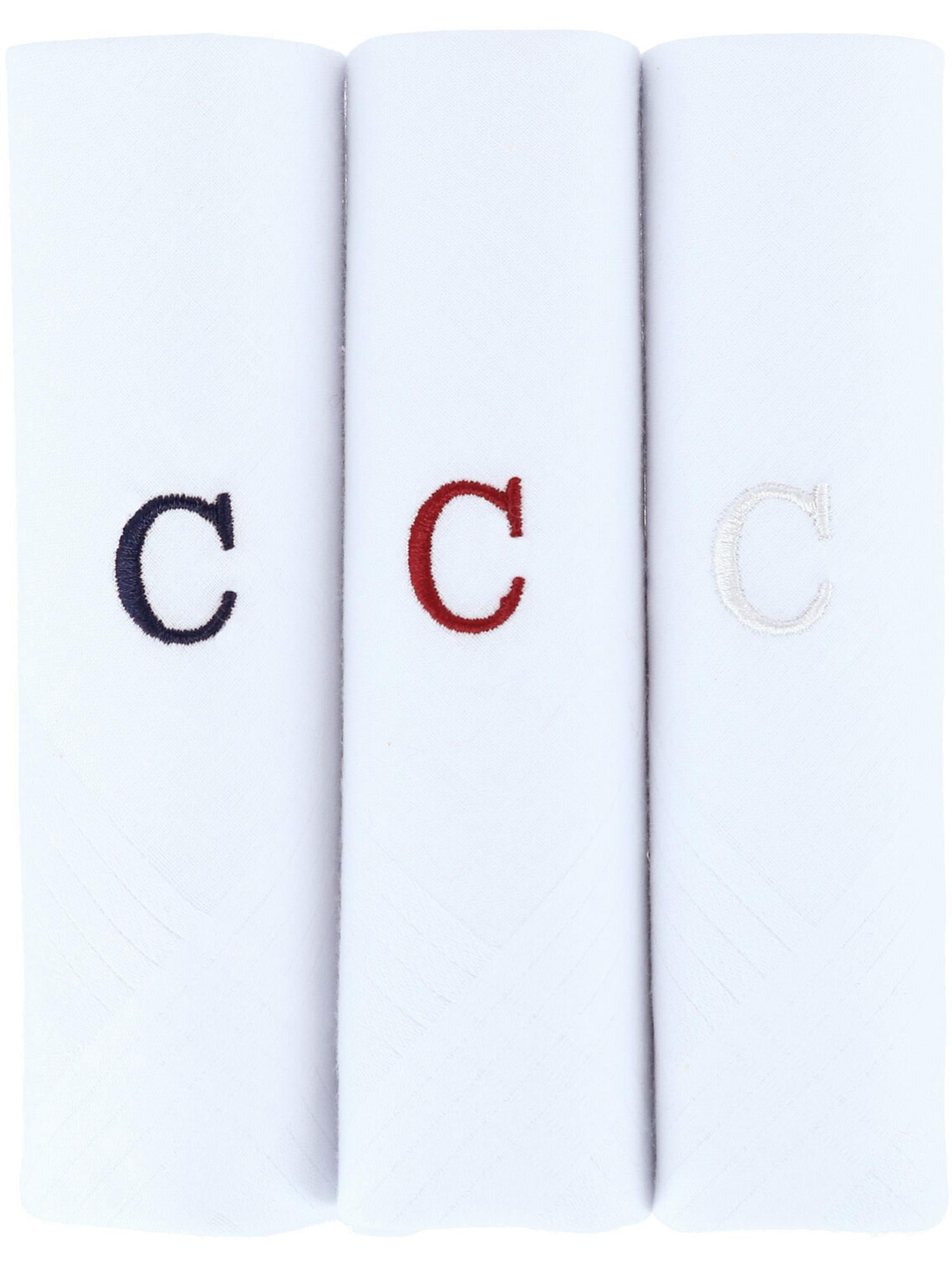 Umo Lorenzo Cotton Boxed Initial Alphabet Handkerchiefs (Pack of 3 ...