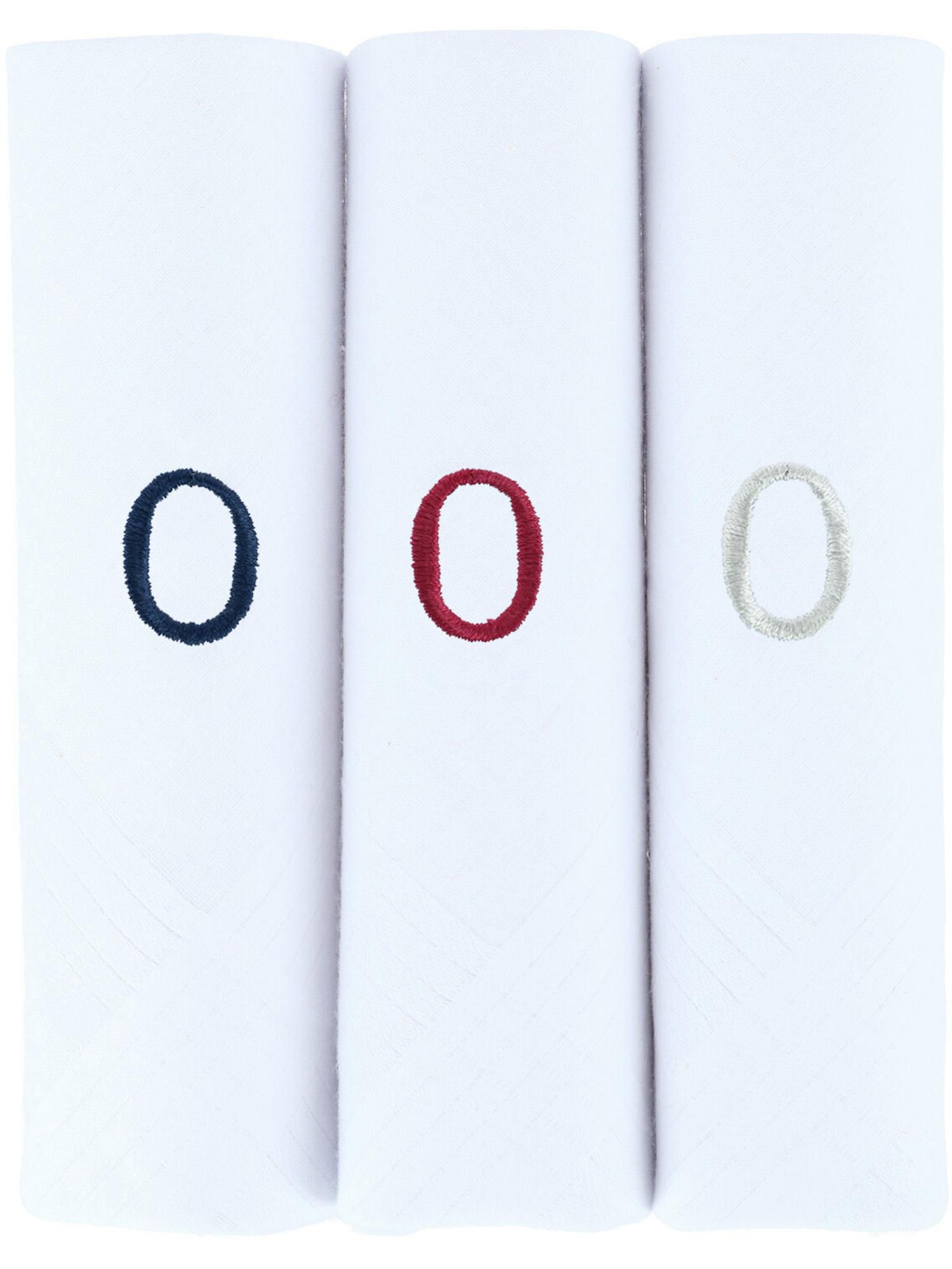 Umo Lorenzo Cotton Boxed Initial Alphabet Handkerchiefs (Pack of 3 ...