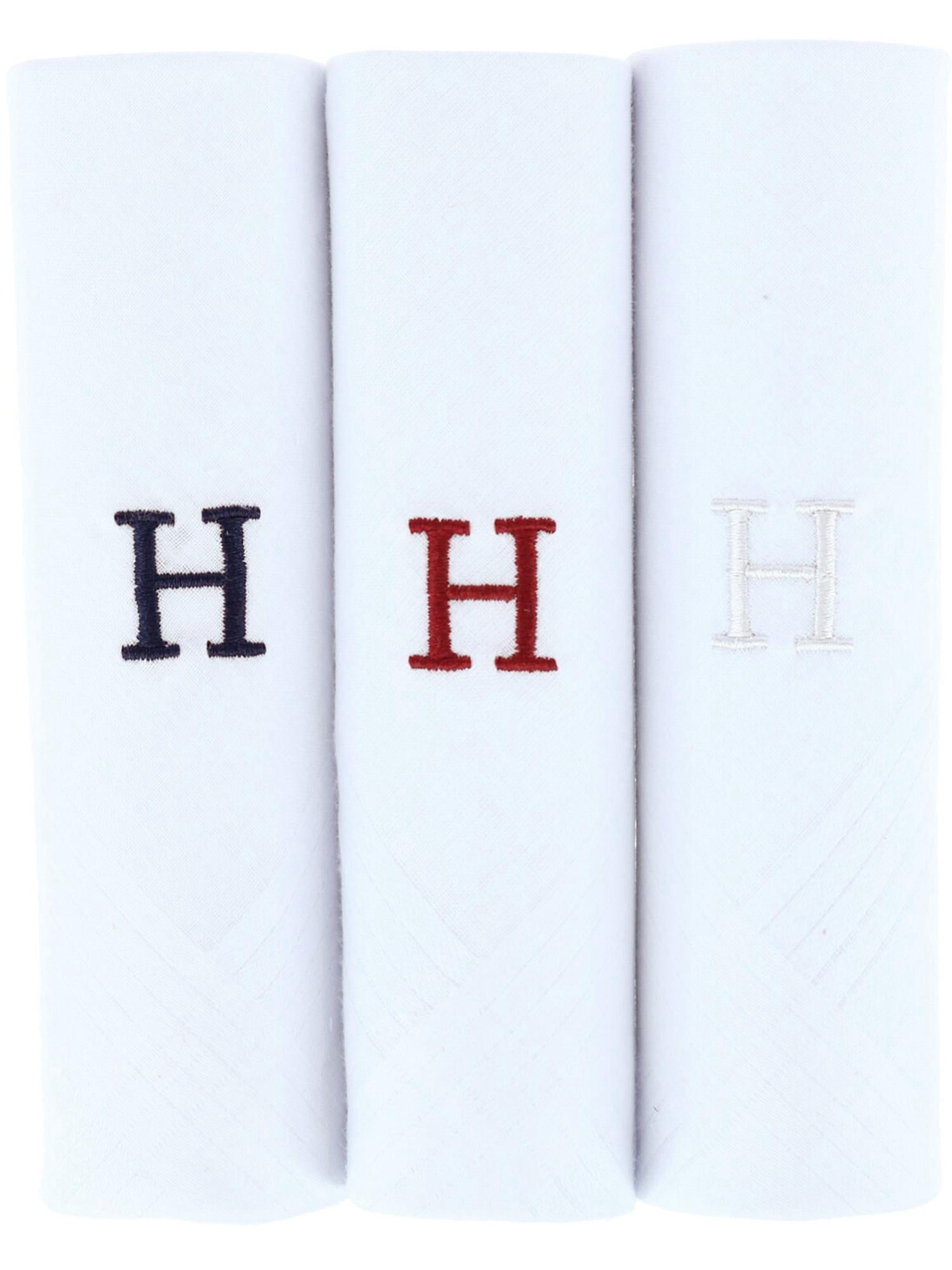Umo Lorenzo Cotton Boxed Initial Alphabet Handkerchiefs (Pack of 3 ...