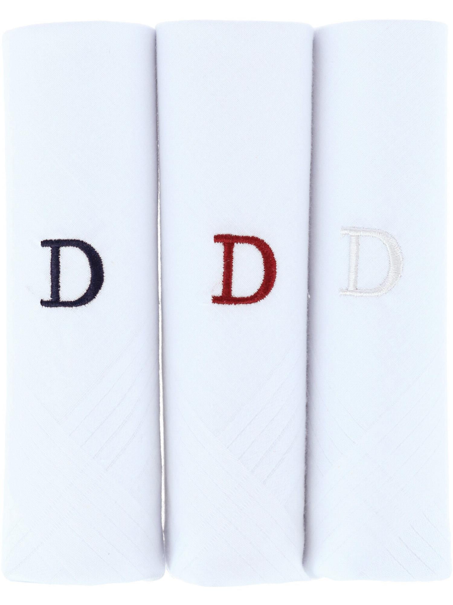 Umo Lorenzo Cotton Boxed Initial Alphabet Handkerchiefs (Pack of 3 ...