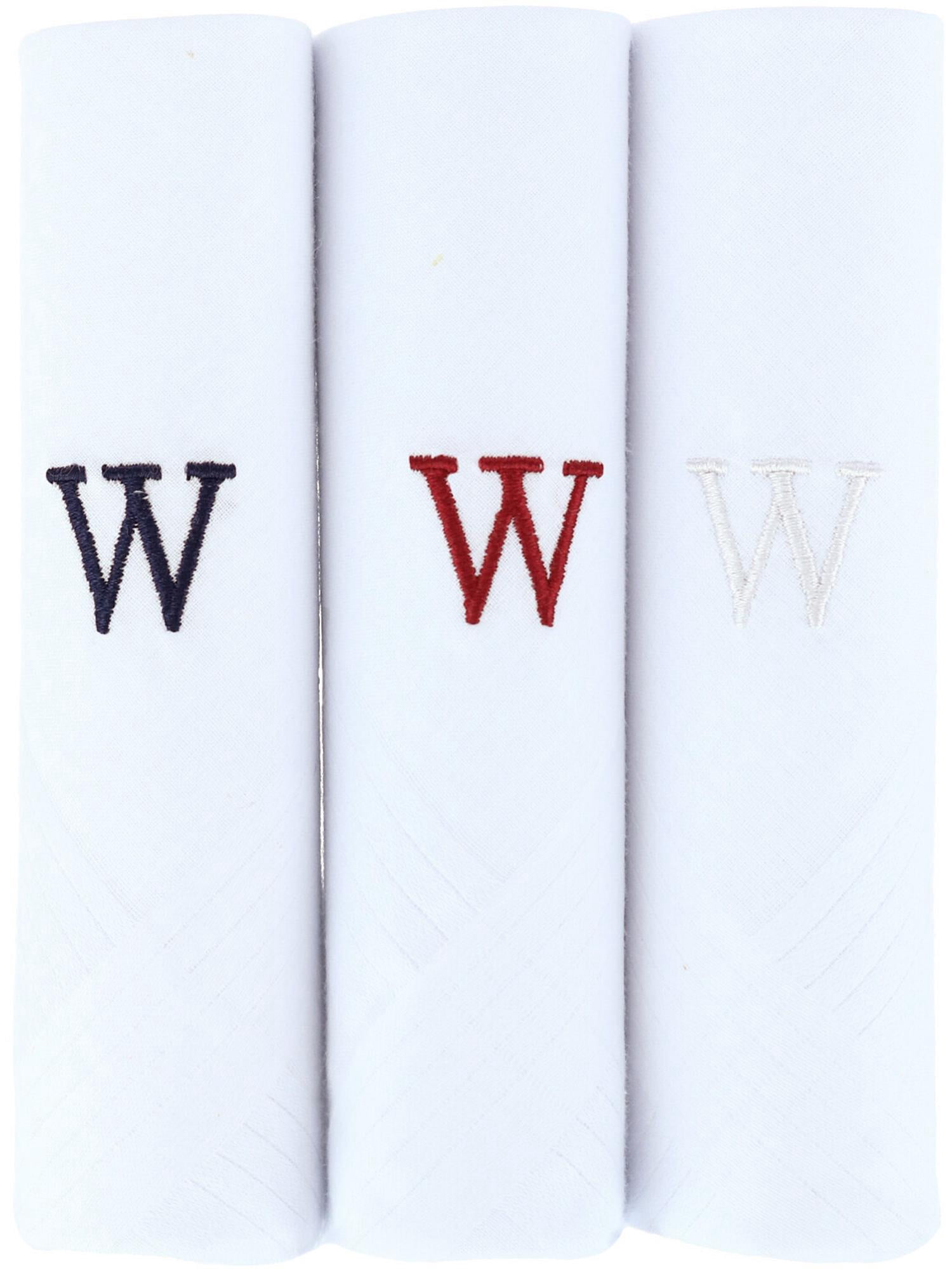Umo Lorenzo Cotton Boxed Initial Alphabet Handkerchiefs (Pack of 3 ...
