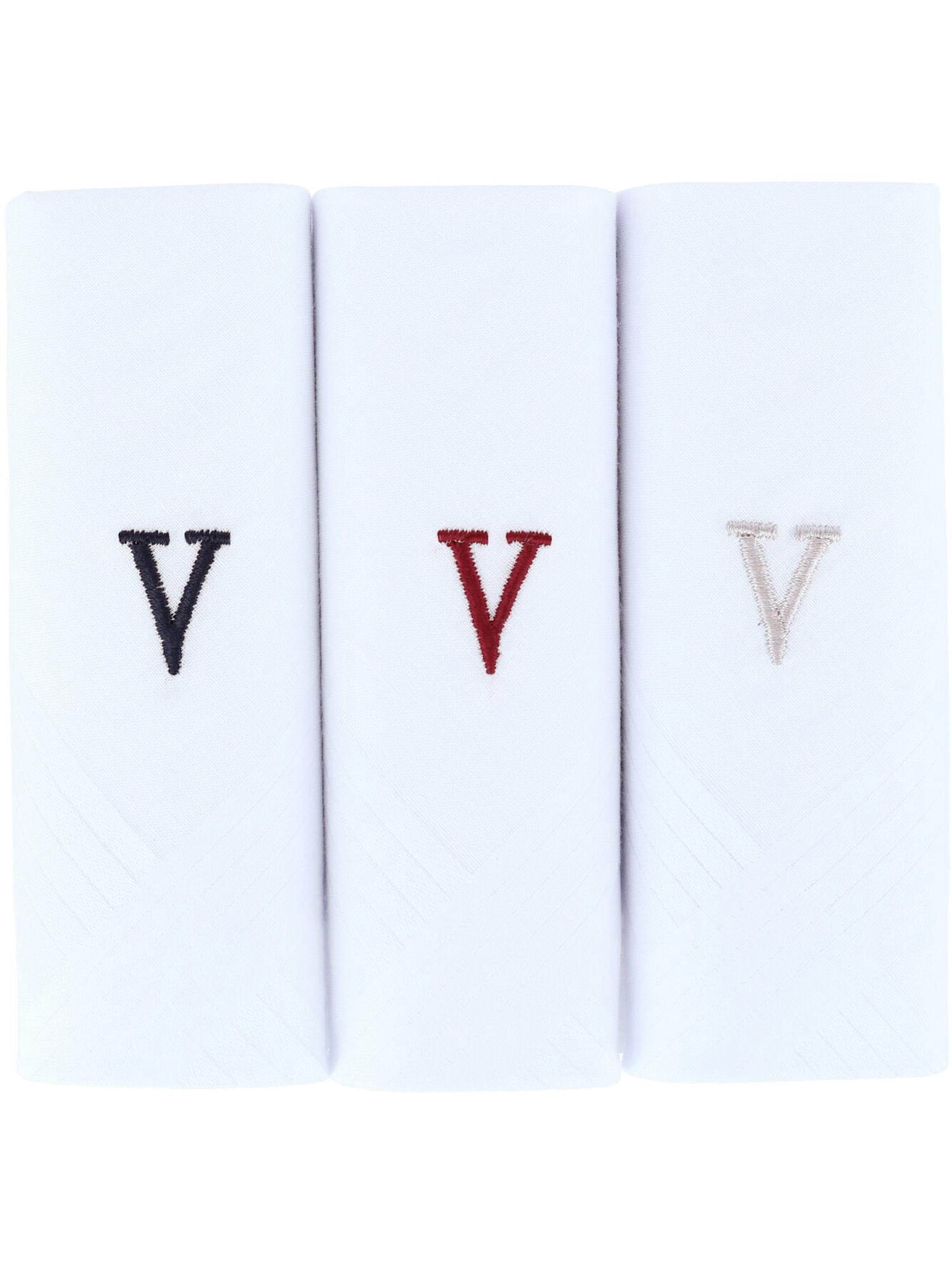 Umo Lorenzo Cotton Boxed Initial Alphabet Handkerchiefs (Pack of 3 ...