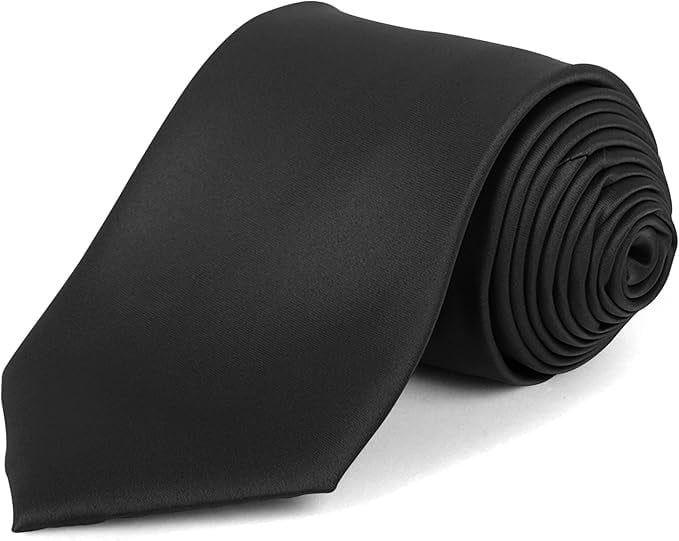 Umo Lorenzo Ties for Men Classic Necktie Solid Color Smooth Satin ...