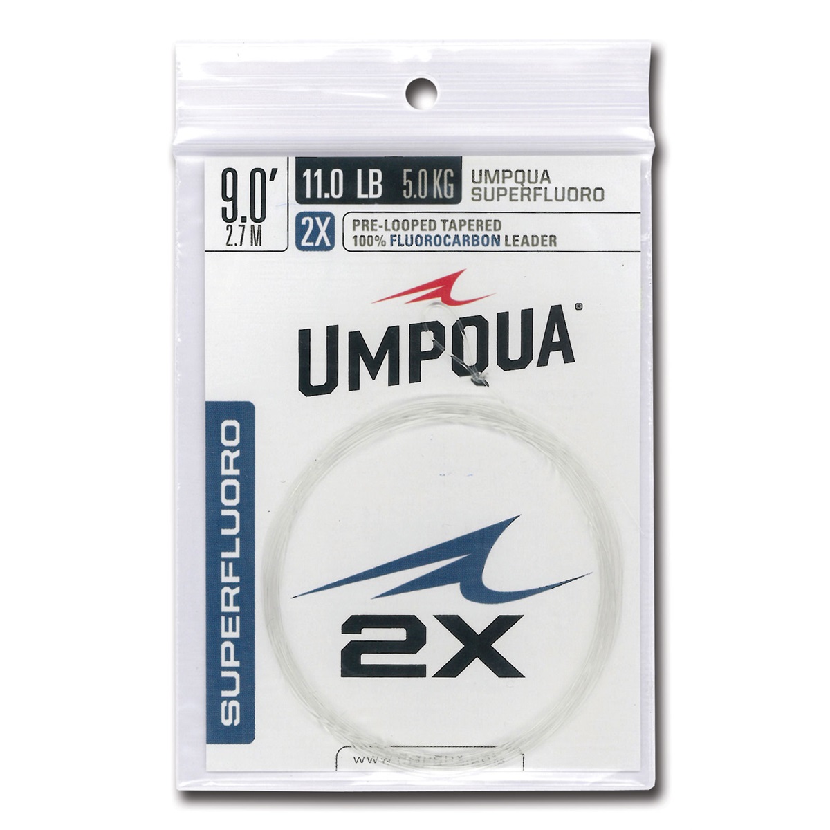 Umpqua Superfluoro 9ft 2x Pre-Looped Tapered Leader - Fly Fishing ...