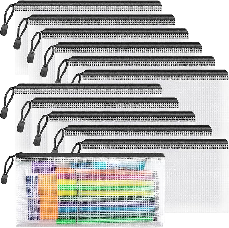 Umriox Zipper Pouch, 16.9x12.4 in (12 Colors, 12 Packs), Extra Large ...