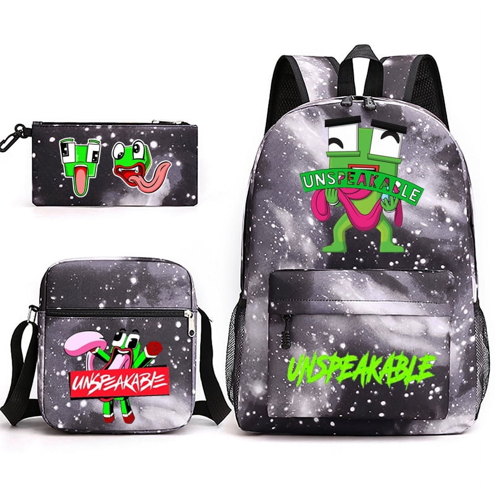 Un*speak&able Anime Backpack Set 3 Pieces with Shoulder Bag and Pencil ...