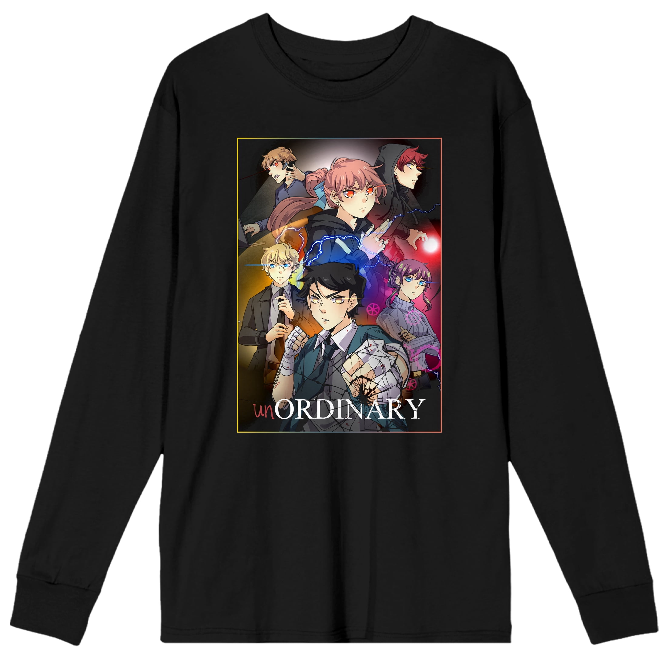 UnOrdinary Unordinary Characters poster on Black Long Sleeve Adult crew ...