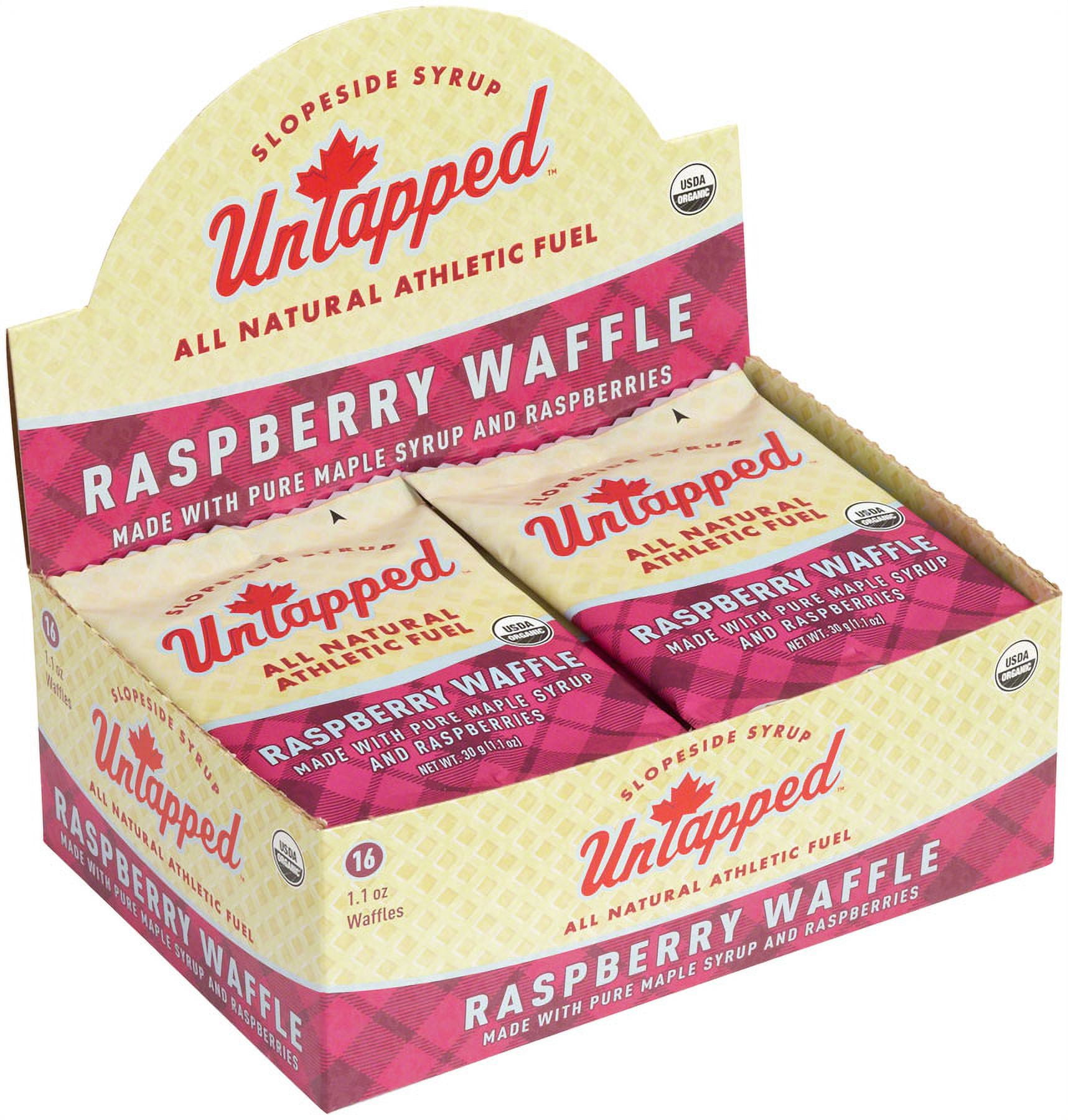UnTapped Organic Raspberry Waffles 1.1 oz Each, Box of 16 - Endurance ...