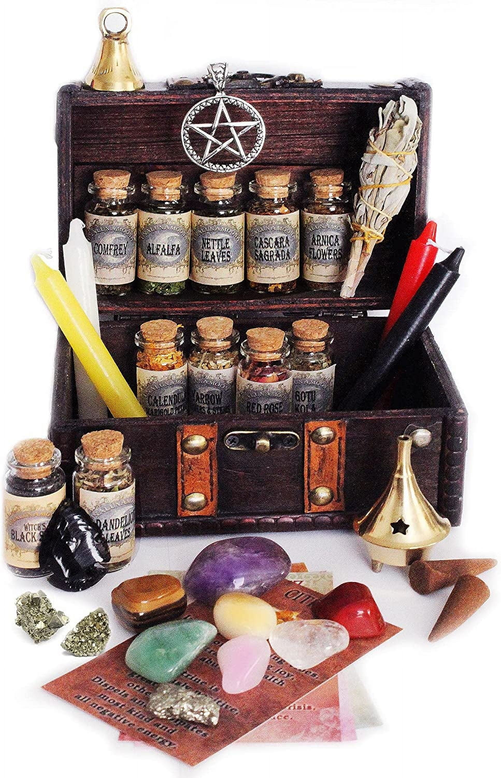 UnaLunaMoona Witchcraft Kit, 39 Wiccan Supplies and Tools, Altar ...