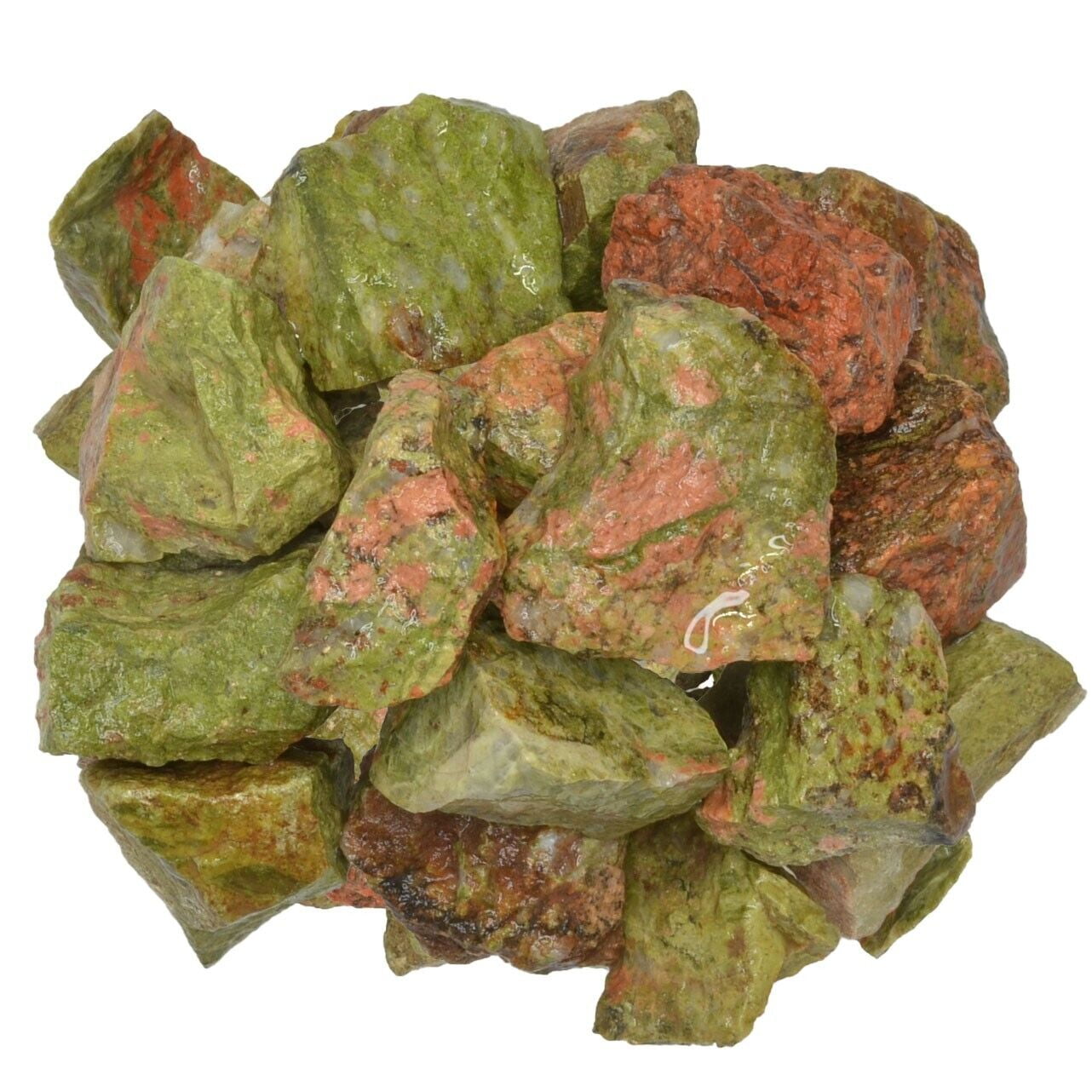 Unakite - Rough Rocks for Tumbling - Dispelling Fear and Anxiety, Good ...