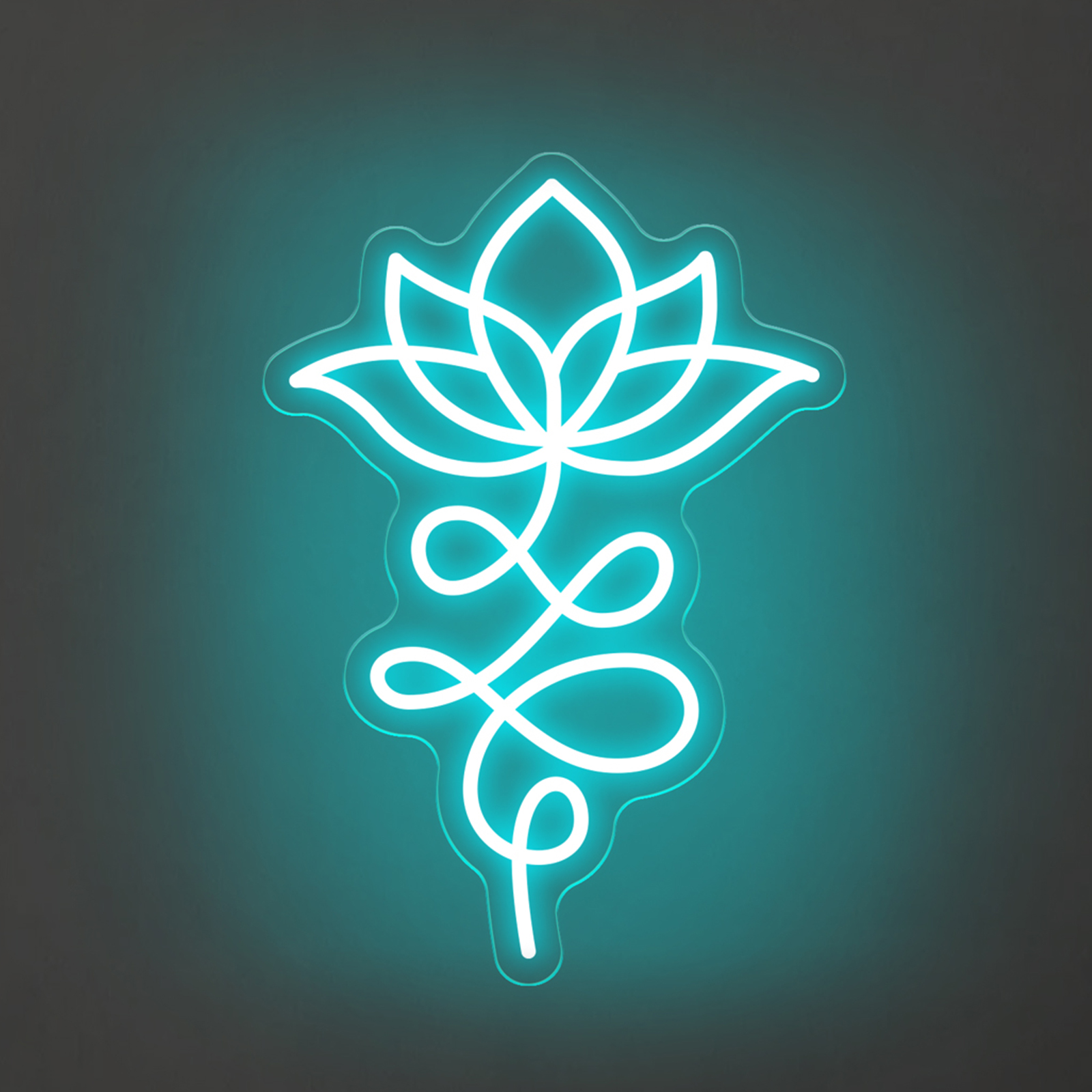 Unalome And Lotus Neon Sign, Lotus Flower, Buddhist Symbol, Spiritual ...