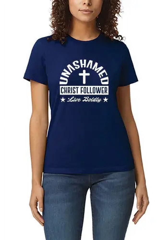 Unashamed Christ Follower / Live Boldly T-Shirt - S / Dark Grey ...