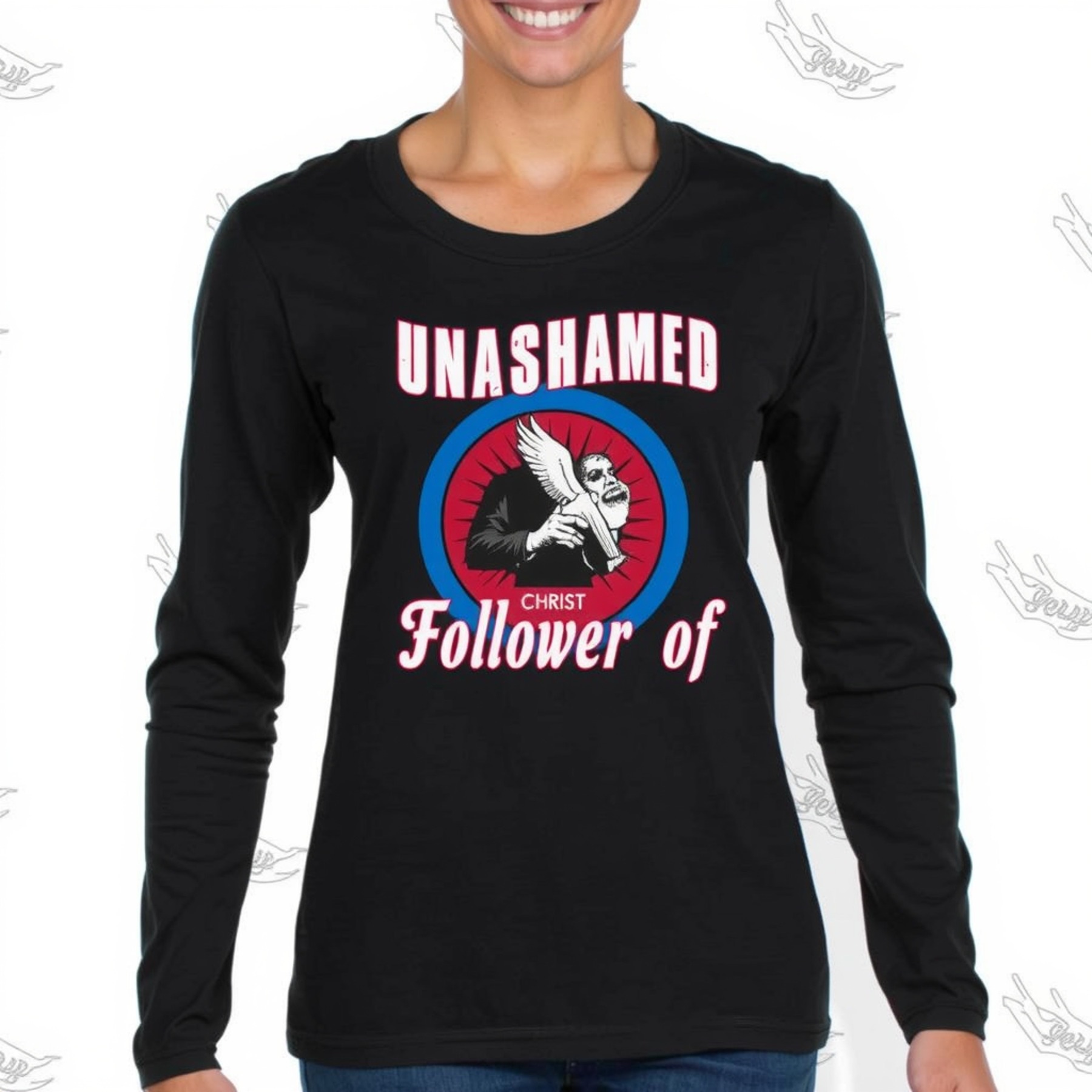Unashamed Long Sleeve T-Shirt - Follower of Graphic Tee - Walmart.com