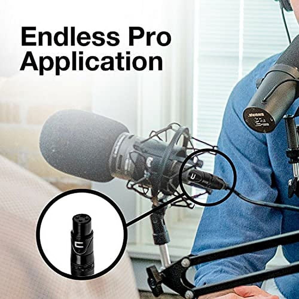 Unbalanced XLR Cable Female to Right Angle 1/4" TS - 100 Feet Red - Pro ...