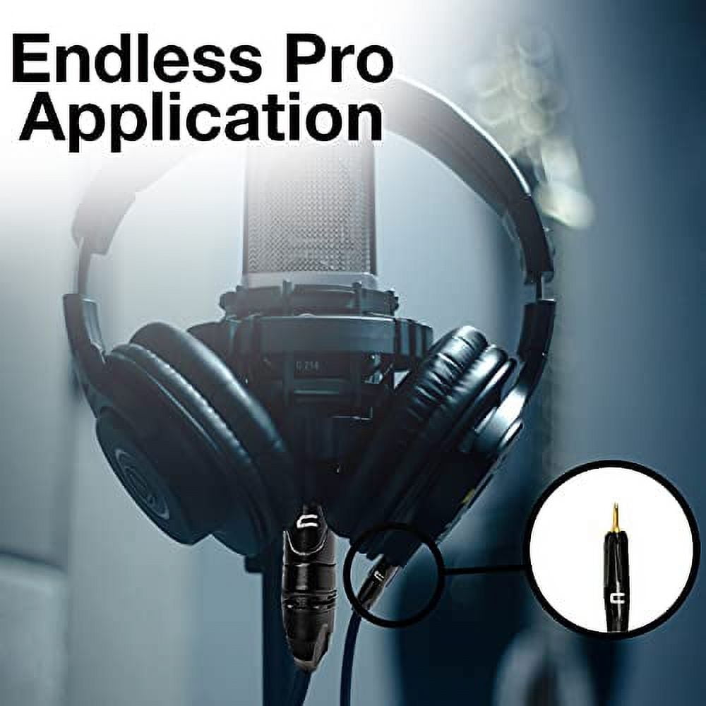 Unbalanced XLR Cable Male to 3.5mm TS - 20 Feet White - Pro 3-Pin ...