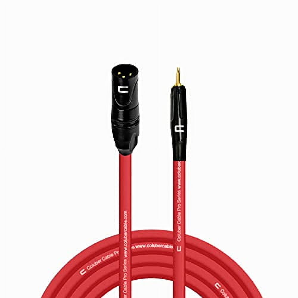 Unbalanced XLR Cable Male to 3.5mm TS - 30 Feet Red - Pro 3-Pin ...