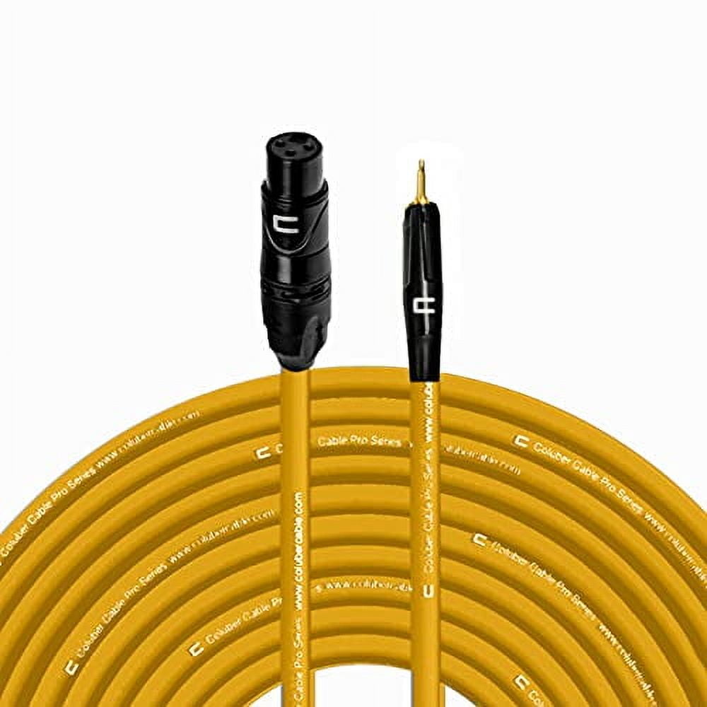 Unbalanced XLR Female Cable to 3.5 TS Male - 150 Feet Yellow - Pro 3 ...
