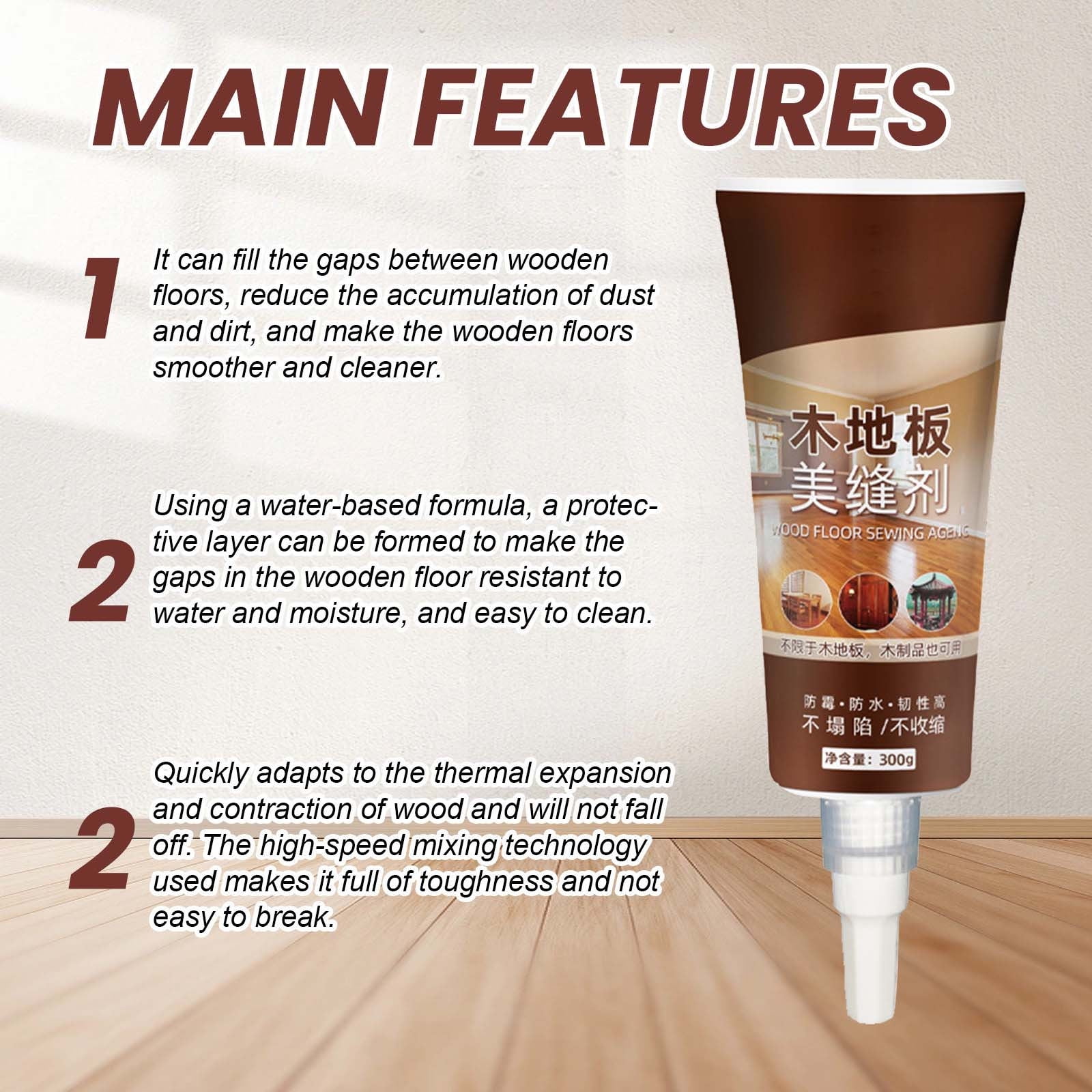 Unbeatable Value, Wooden Floor Gap Filler, Seam Sealant, Fills Gaps + Maintains Color, Natural ...