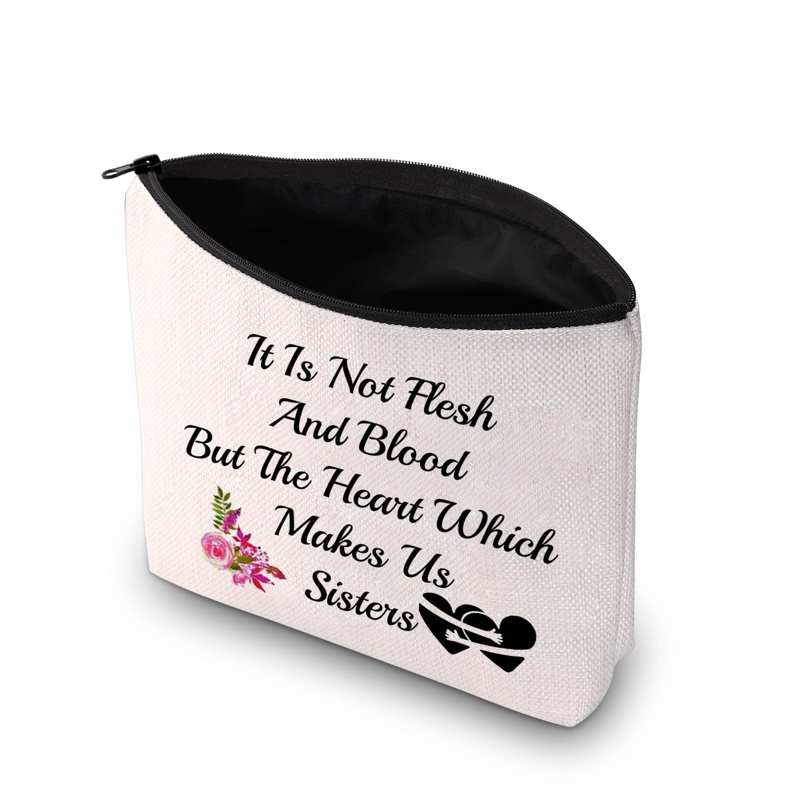 Unbiological Sister Gifts Bag Bonus Sister in Law Gift Makeup Bag It's ...