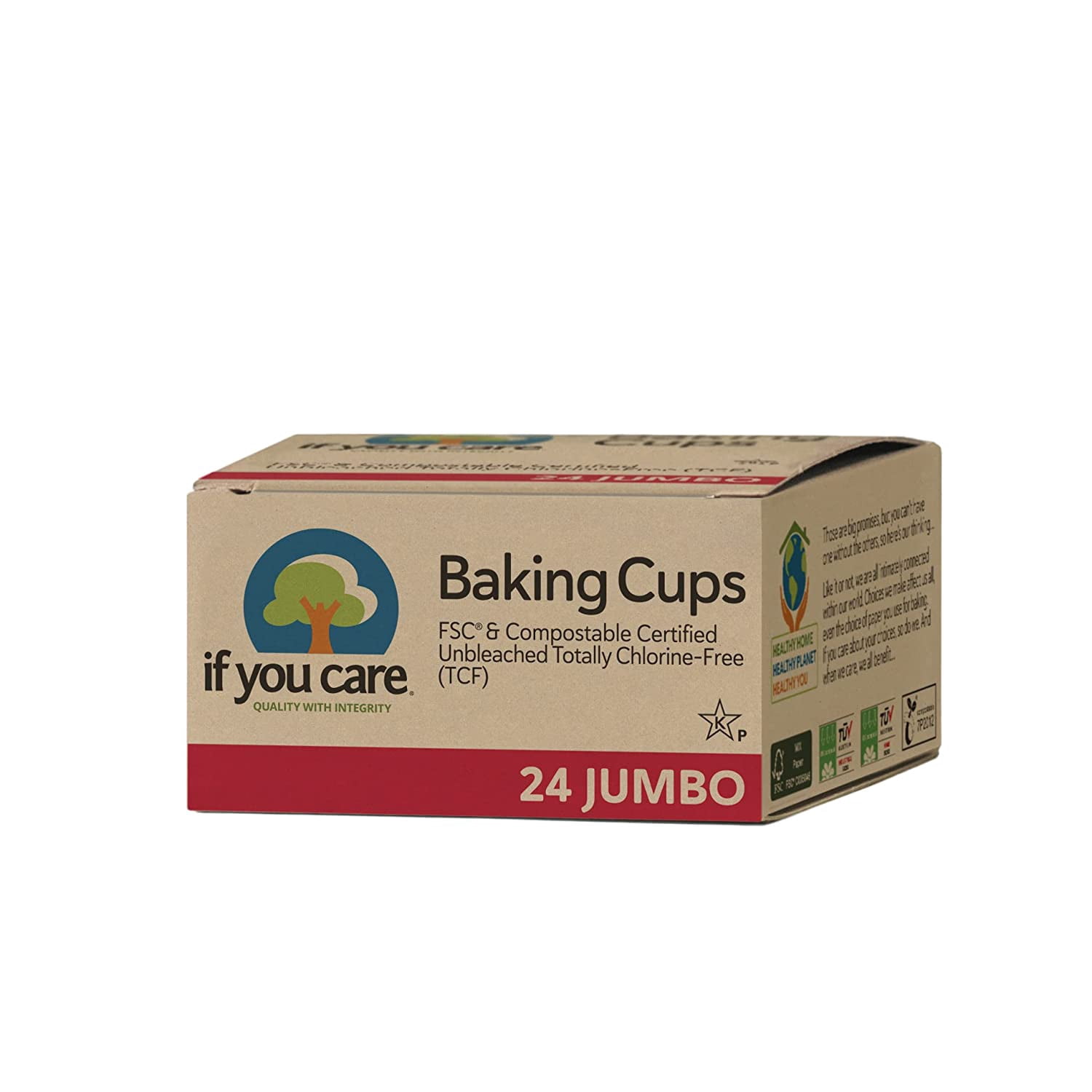 Unbleached Cupcake Liner Baking Cups - 24 Pack of 24-Count Boxes ...