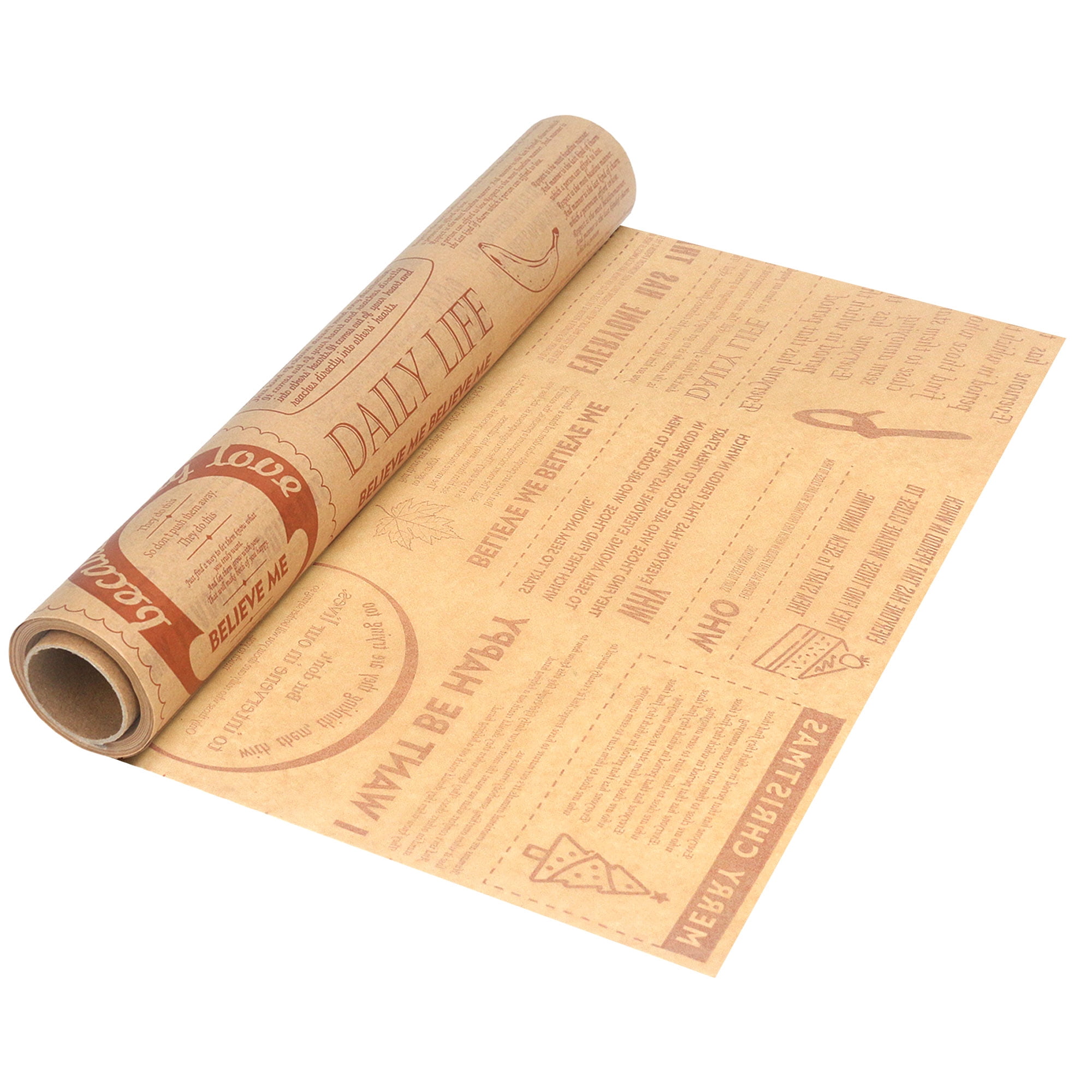 JOYIT Unbleached Parchment Paper Roll for Baking, 12in x 164ft Cooking ...