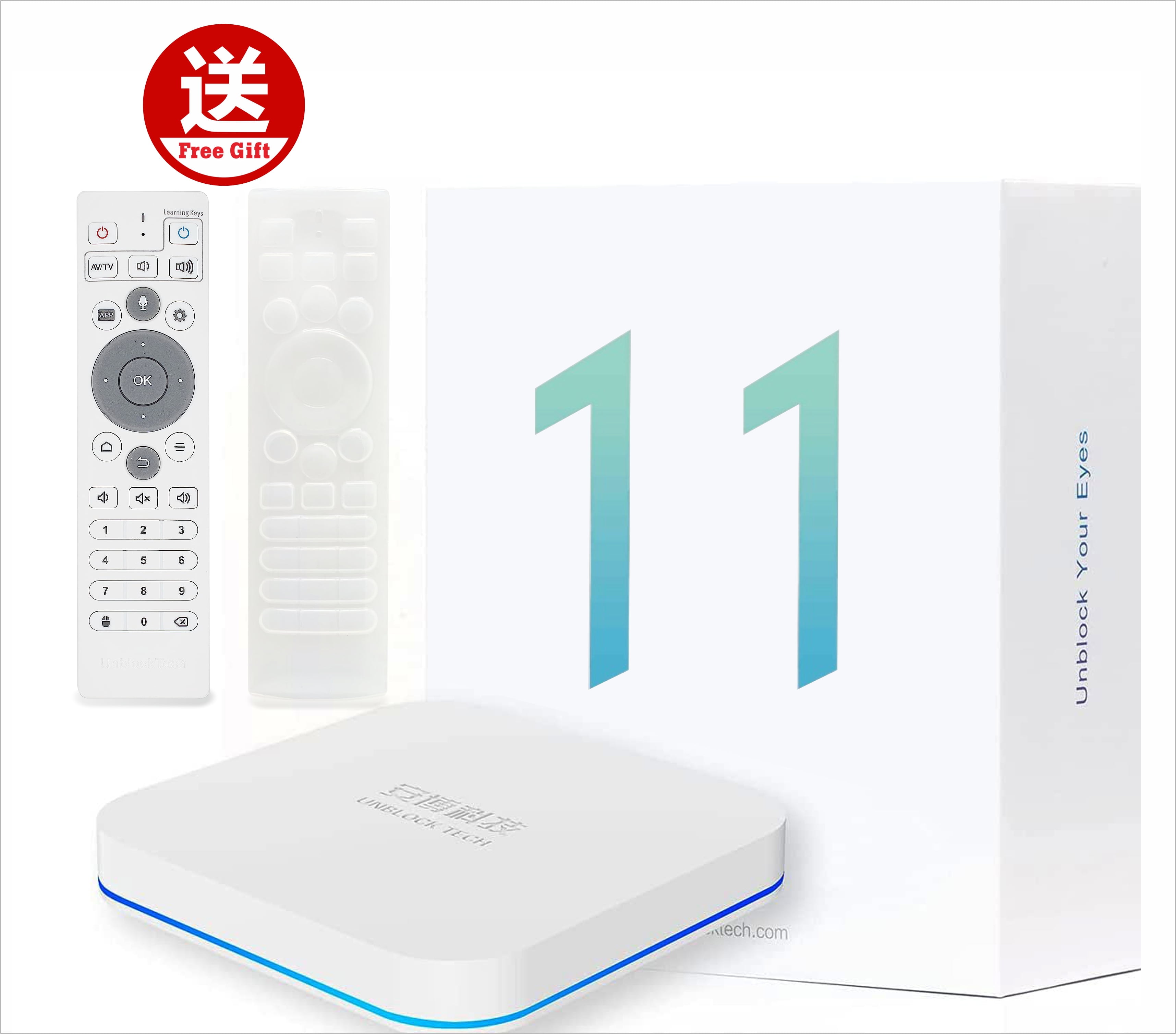 Unblock Tech UBOX 11 PRO MAX Smart TV Box, 4G RAM+64G, HDMI, Dual Band ...
