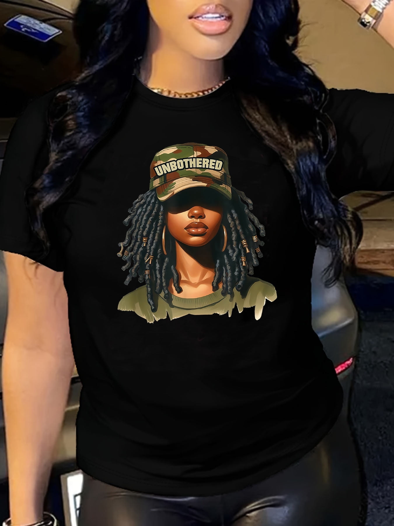 Braid Print Women's Cotton T-Shirt - Walmart.com