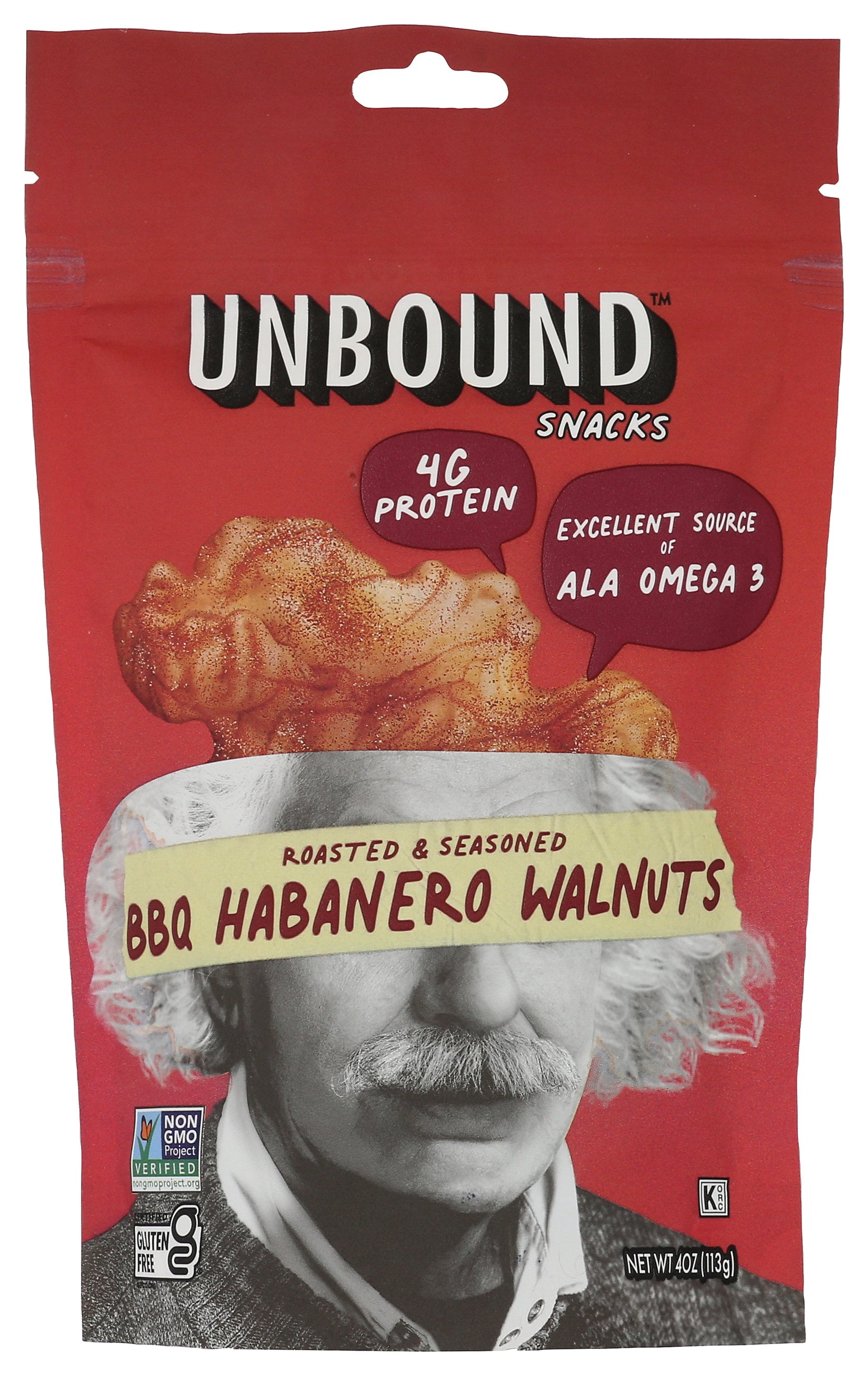 Unbound Snacks - Walnuts Bbq Habanero - 4 Oz, Case of 6 - Walmart.com