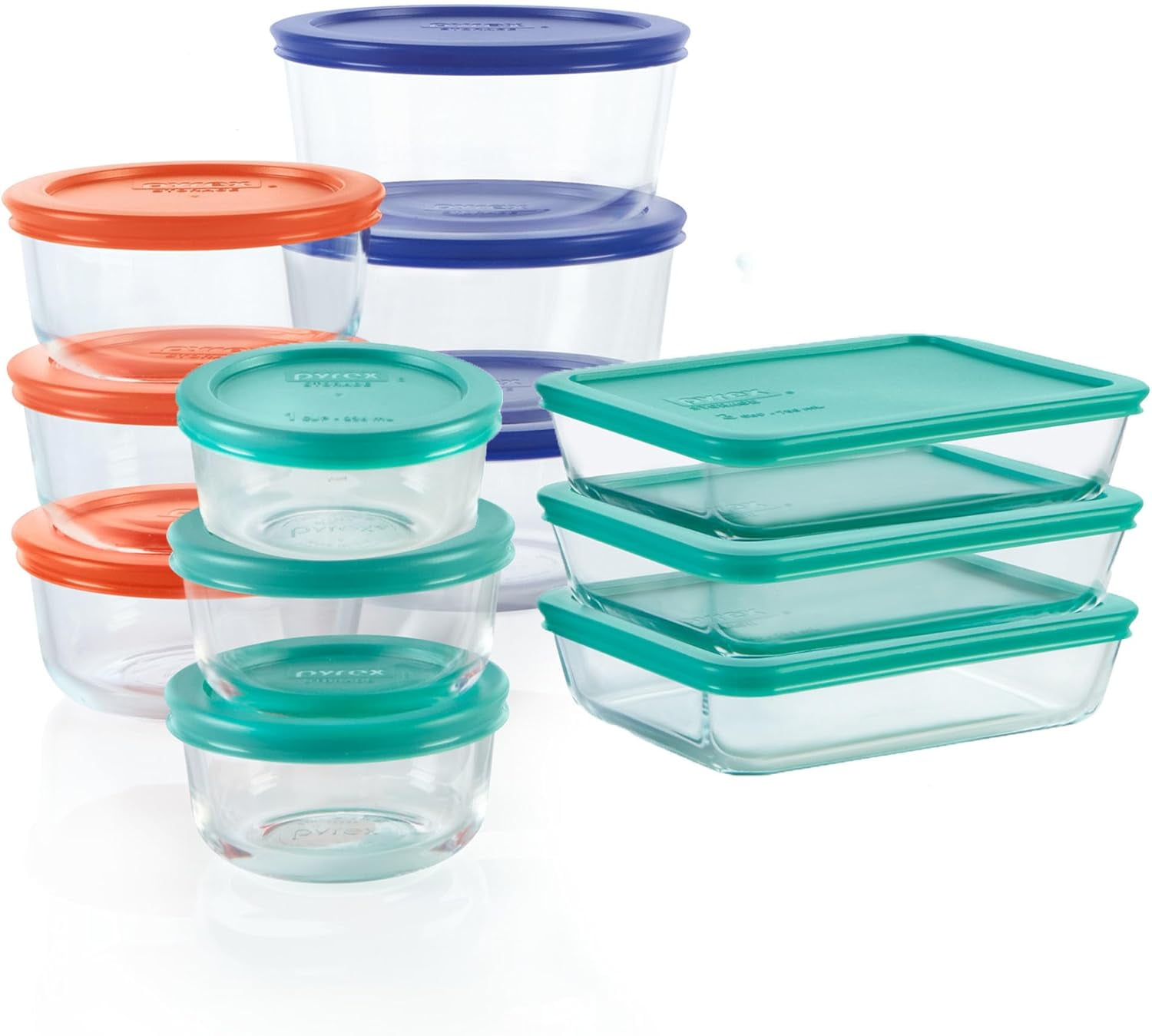Unbrand Simply Store (12-Pack) Glass Food Storage Containers Set, (1, 2 ...