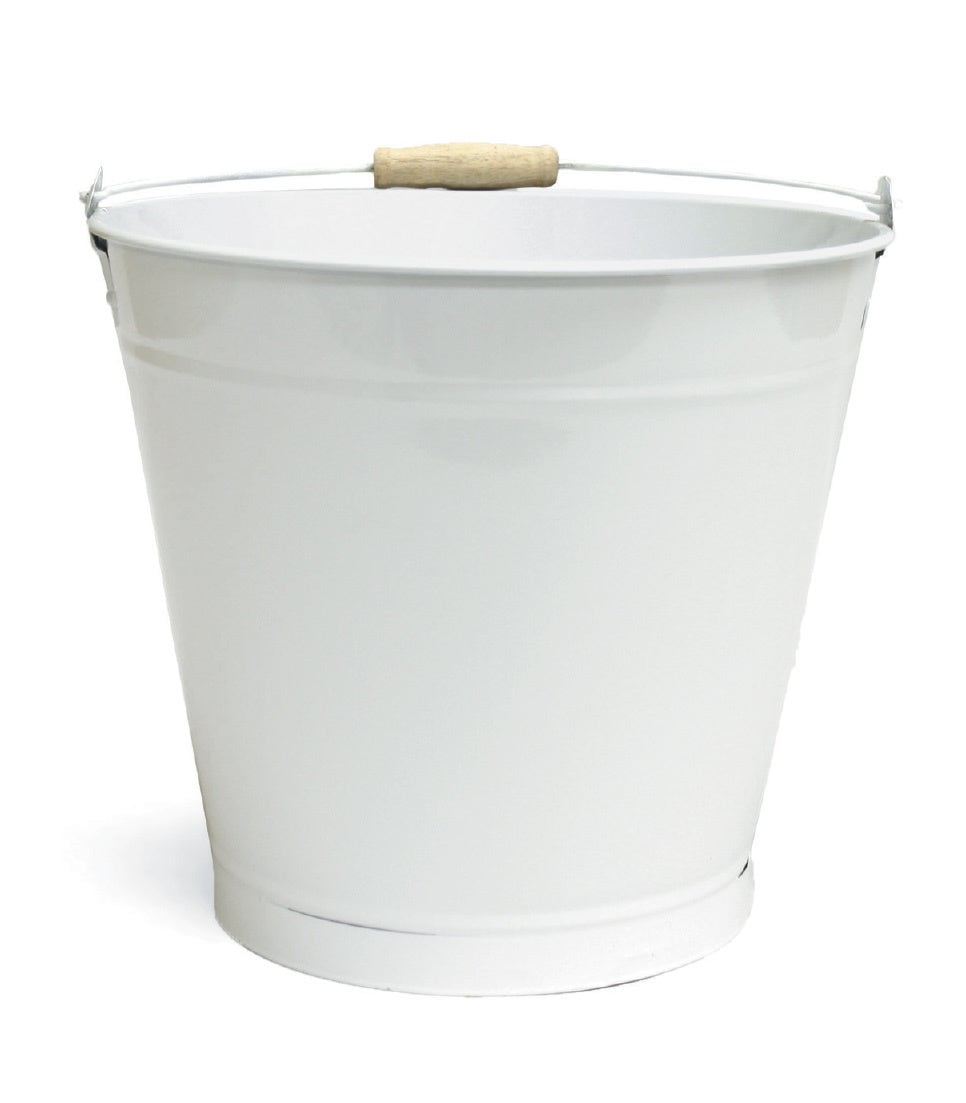 Unbranded 11.5" White Metal Bucket - Walmart Business Supplies